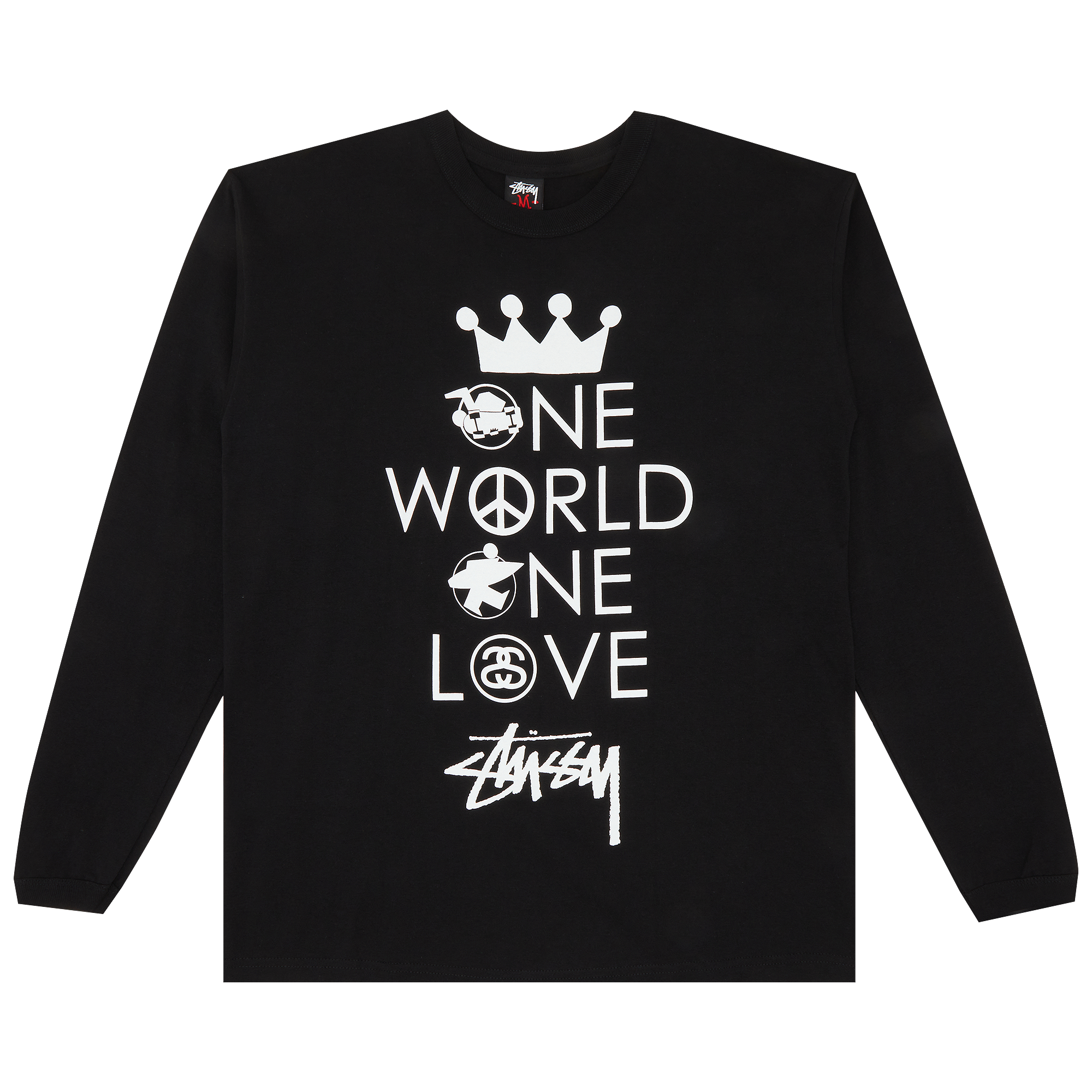 StüSsy Gear One World One Love Long-Sleeve Tee - Black | Editorialist