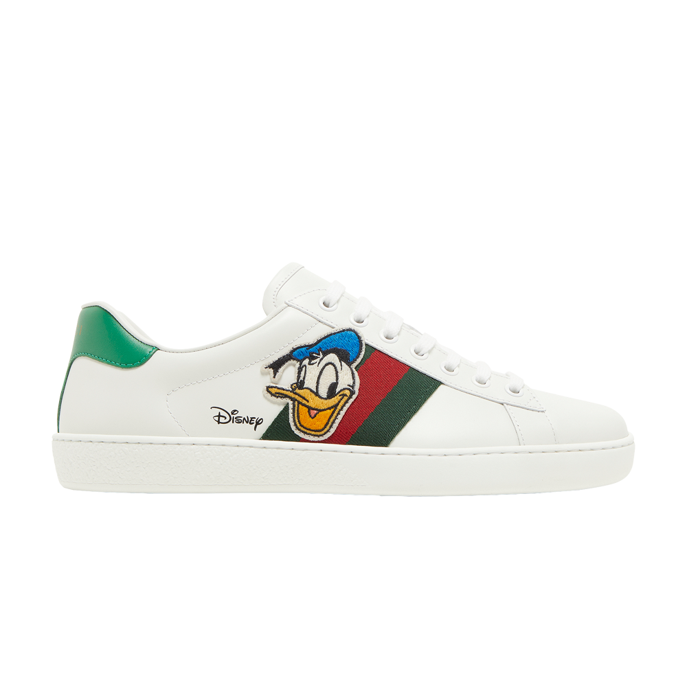 Gucci Disney X Ace Sneakers With Donald Duck Patch - White