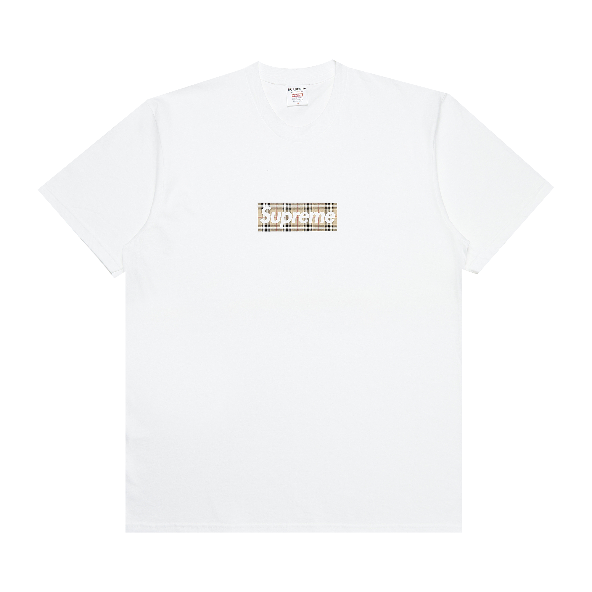 Supreme X Burberry Box Logo Tee - White | Editorialist