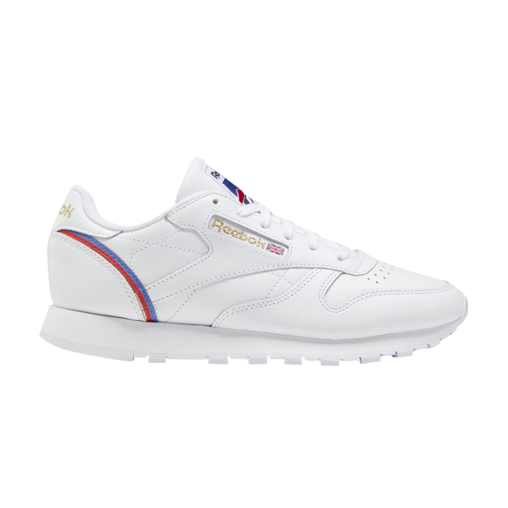 Reebok Classic Leather 'Collage Of Flags' Sneakers - White | Editorialist