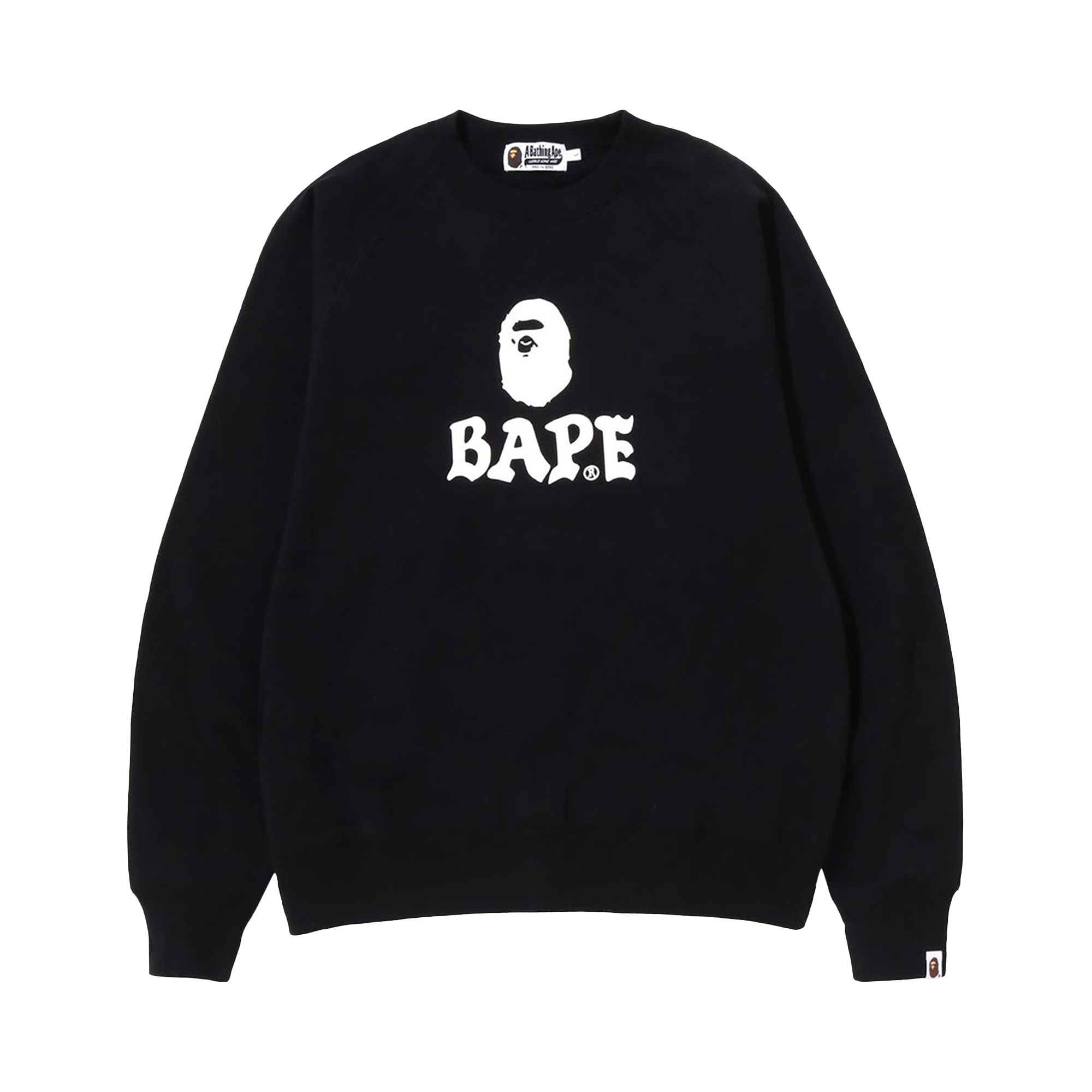 A Bathing Ape By Bathing Ape Overdye Crewneck - Black | Editorialist