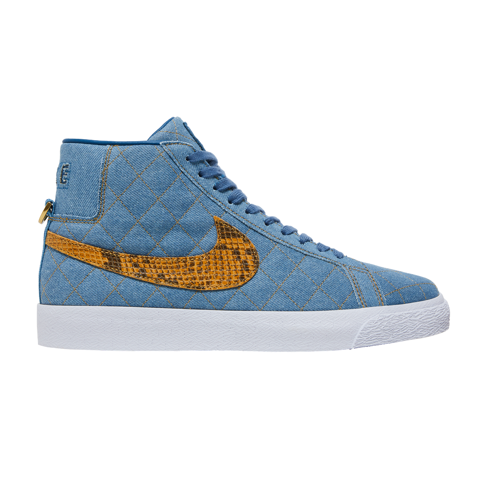 Nike Supreme X Zoom Blazer Mid Qs Sb 'denim' Sneakers - Blue