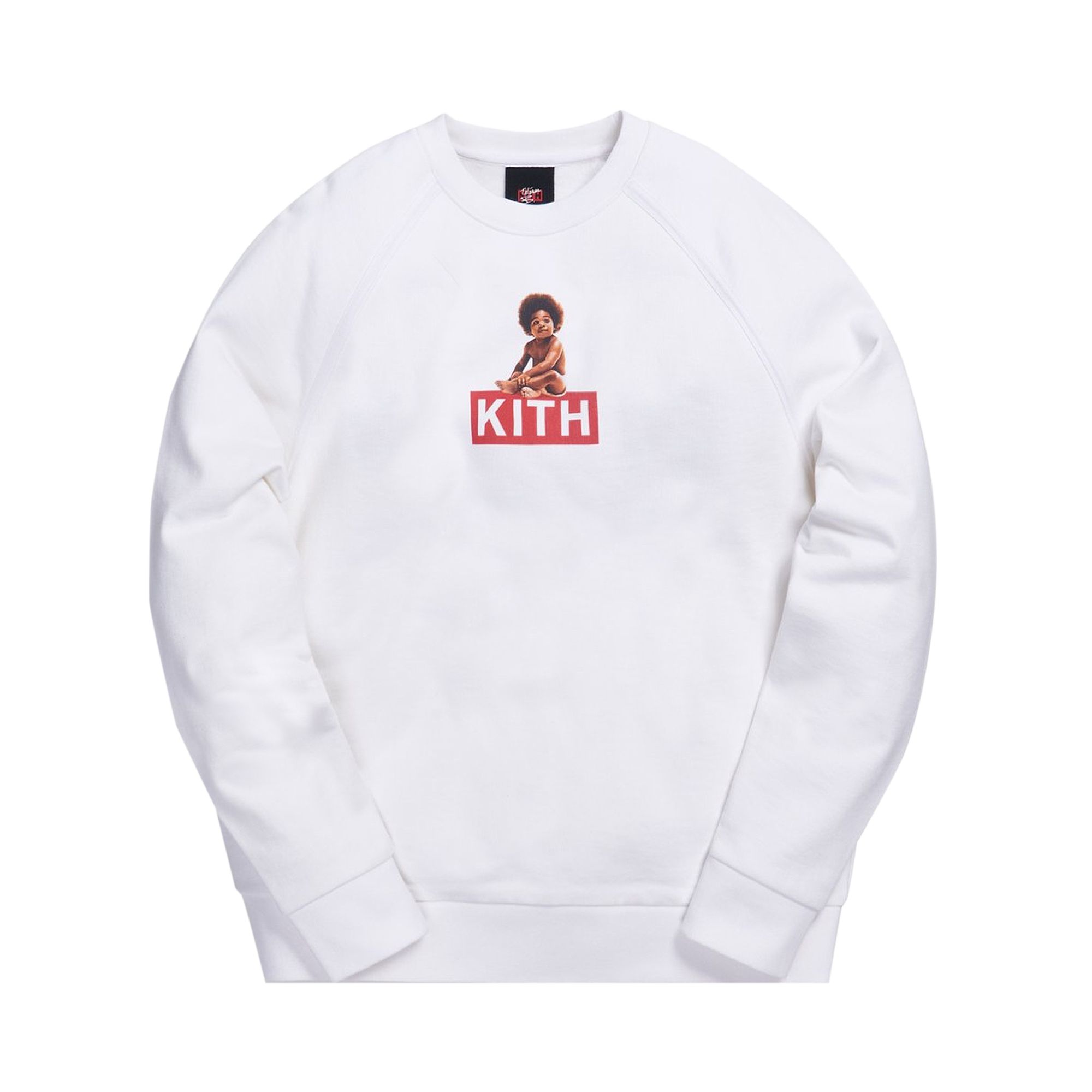 【XL】KITH BIGGIE CLASSIC LOGO CREWNECK Kith X Biggie Classic Logo Crewneck - White | Editorialist