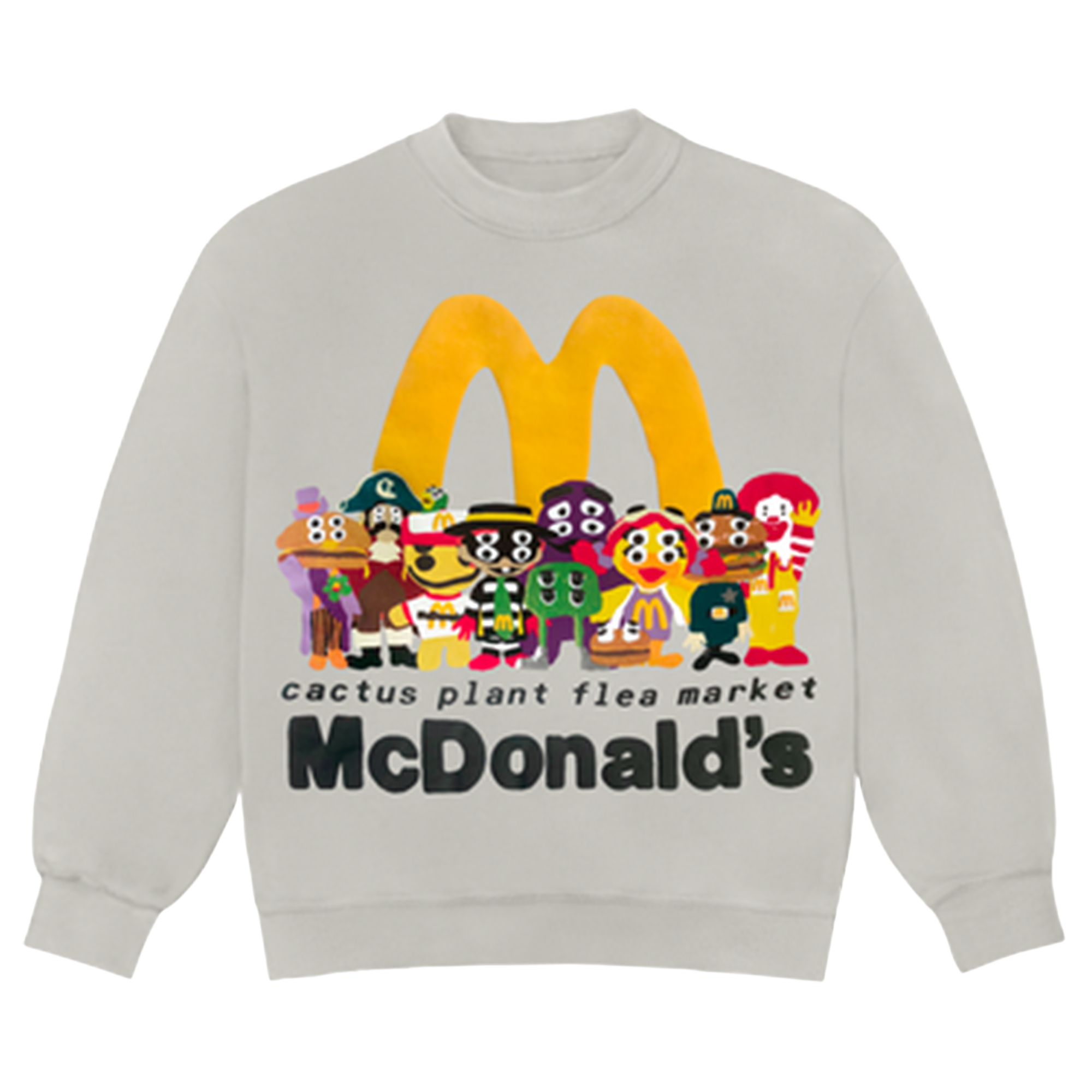 Cactus Plant Flea Market X Mcdonald's Cactus Buddy! And Friends Crewneck - Grey