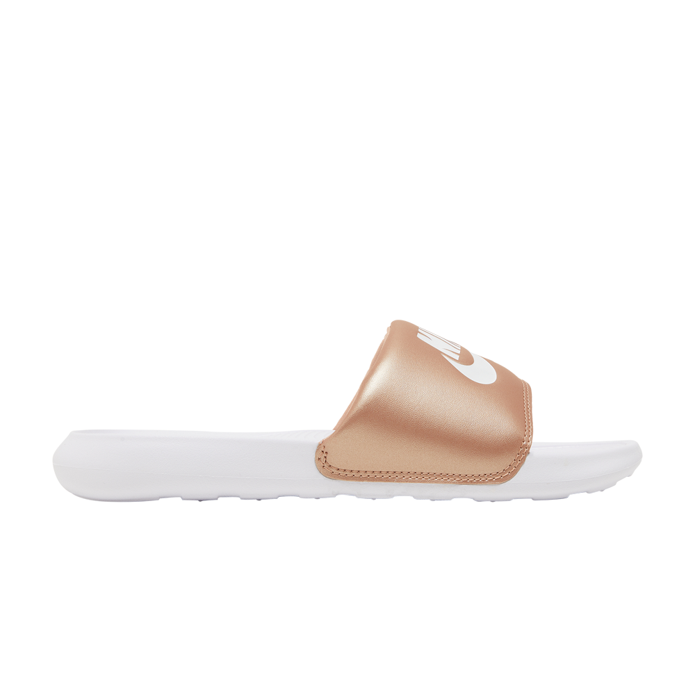 nike kawa slide rose gold