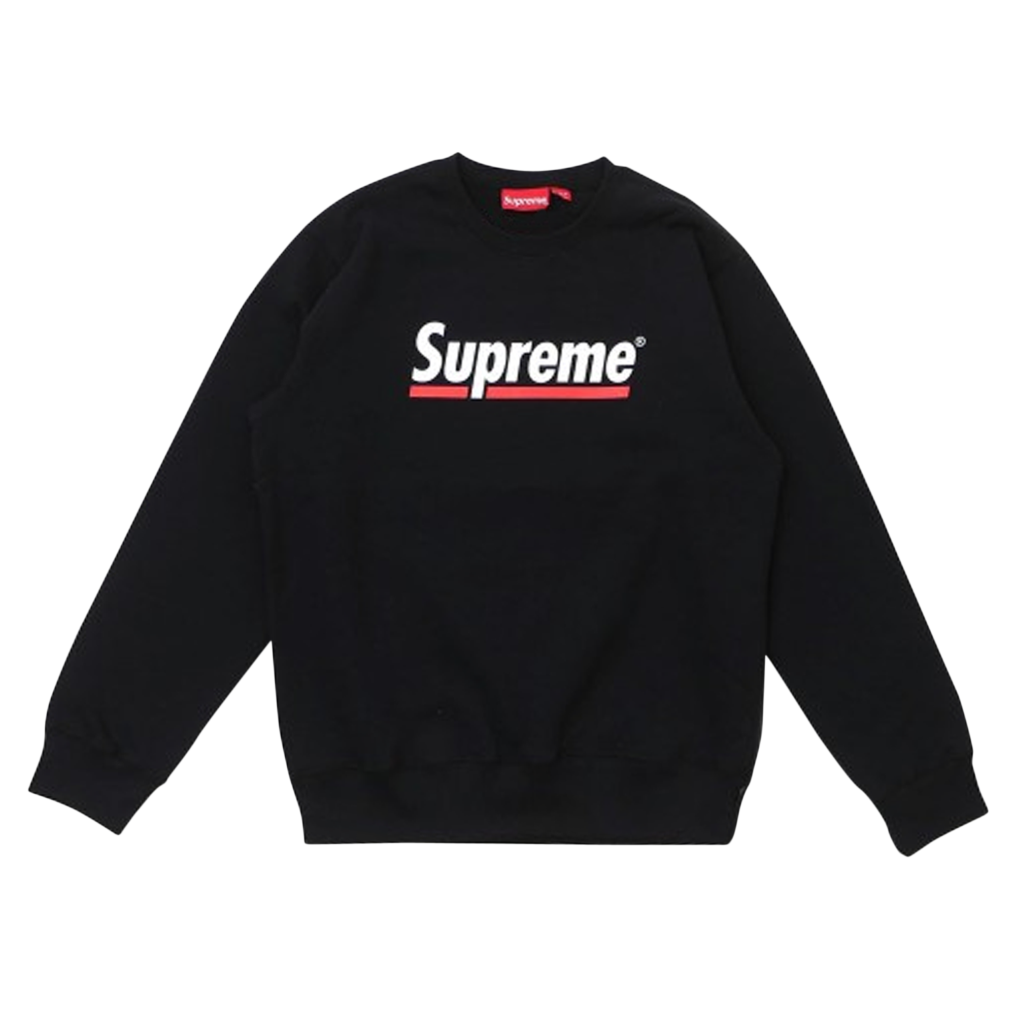 【 XL Black 】Underline Crewneck Supreme Underline Crewneck - Black | Editorialist