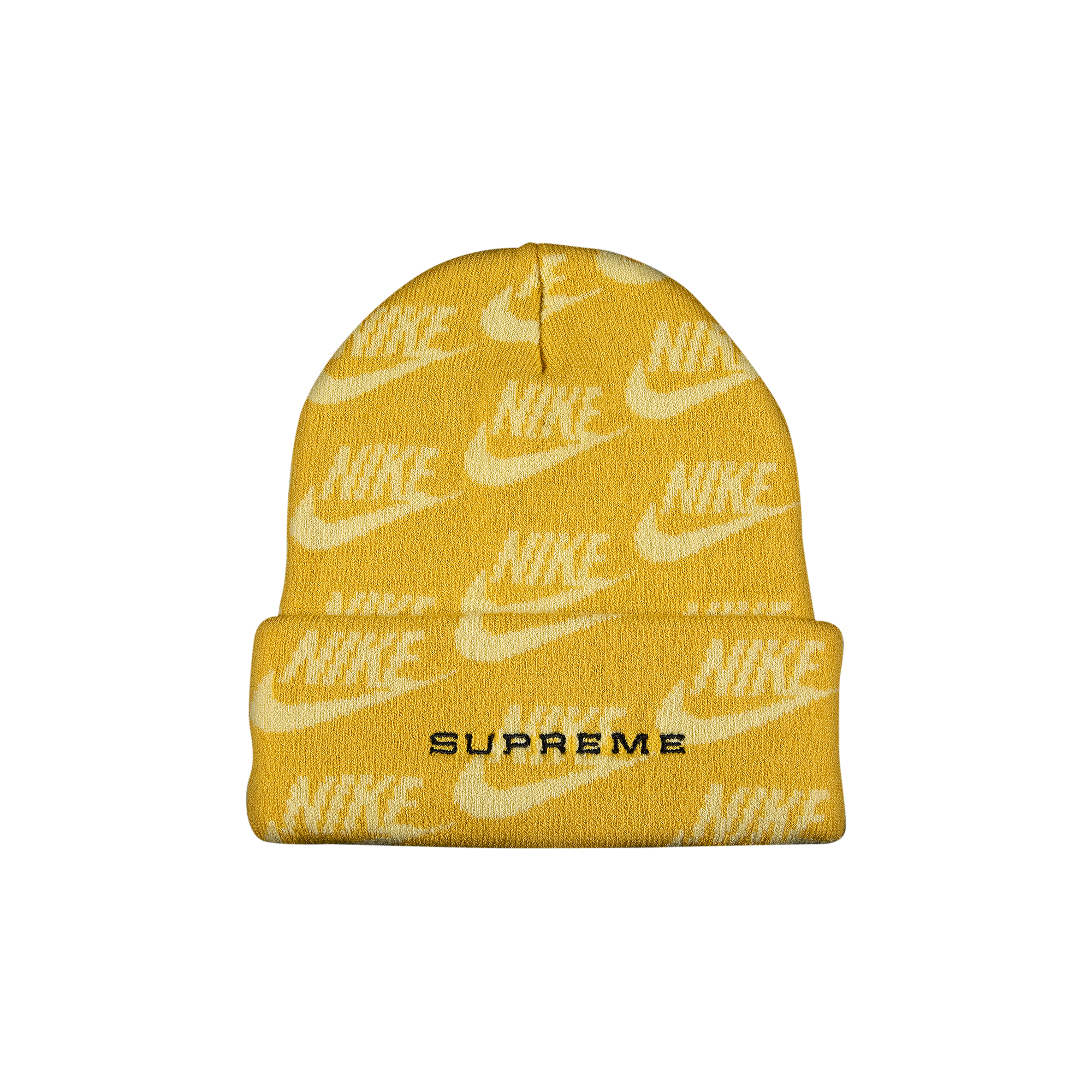 Supreme X Nike Snakeskin Beanie - Yellow | Editorialist