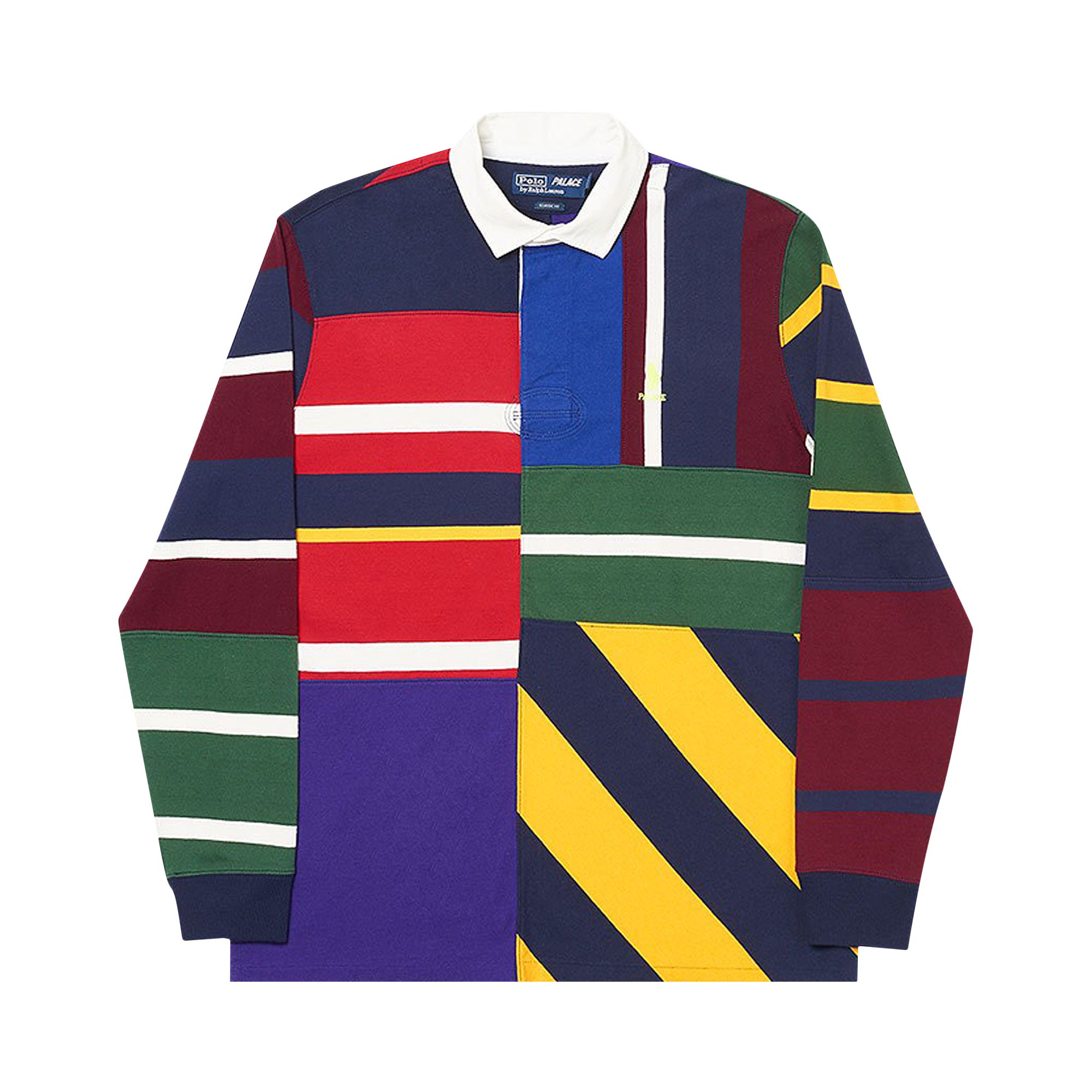 PALACE X Ralph Lauren Pieced Rugby Polo - Multicolor | Editorialist