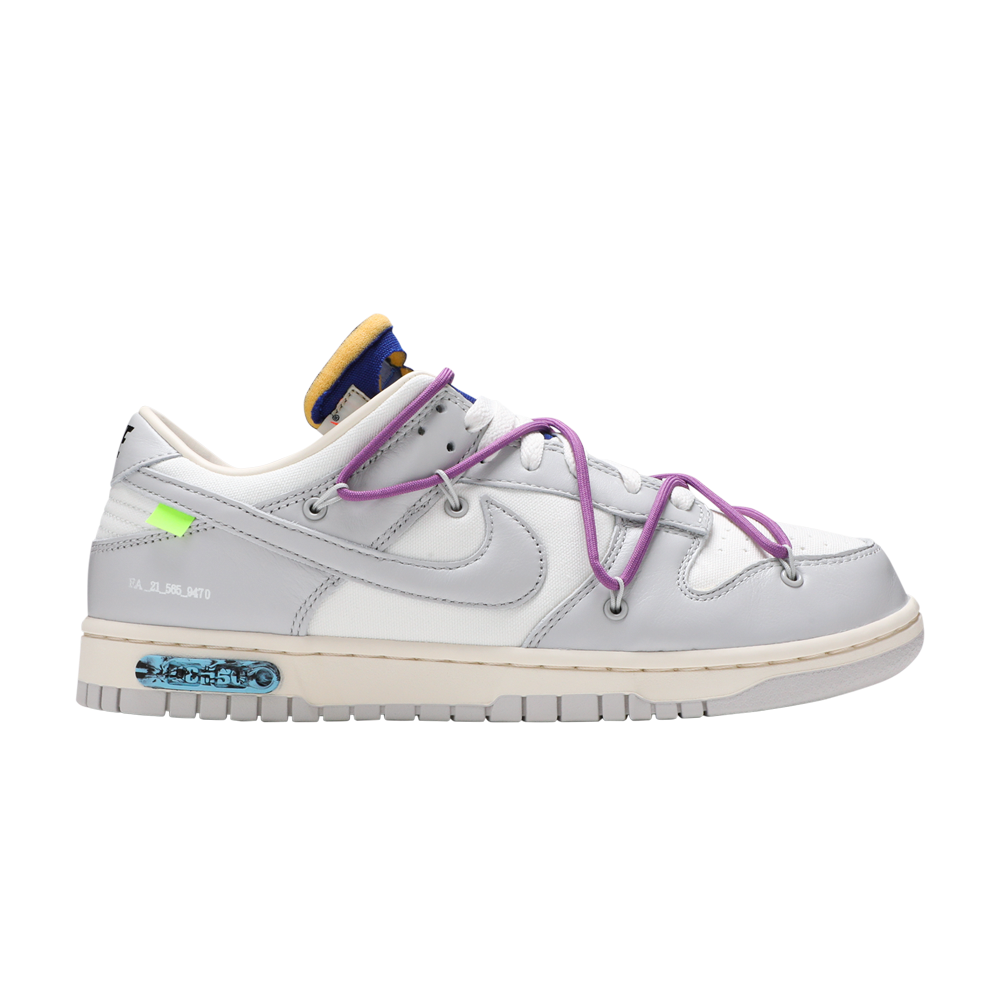 Nike Off-White X Dunk Low 'Lot 48 Of 50' Sneakers - Gray/White