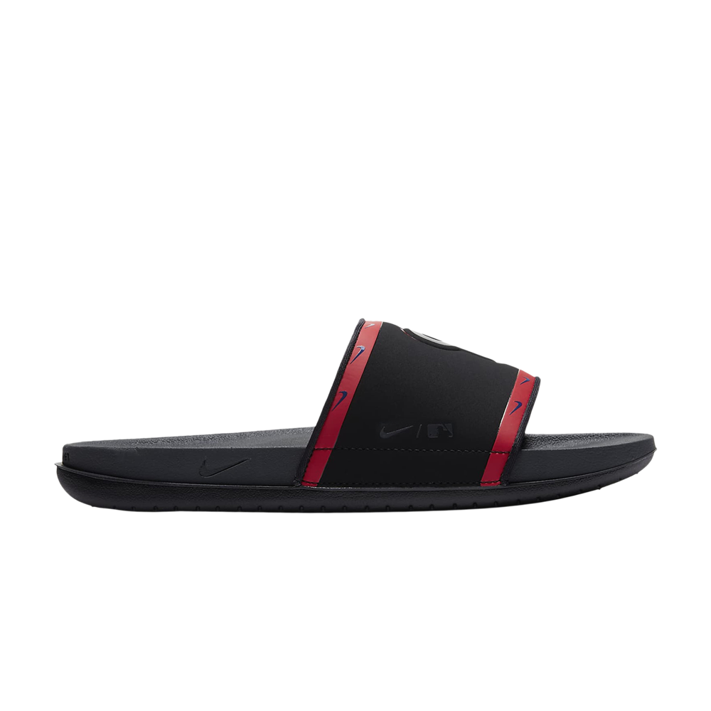 nike benassi slides red and black