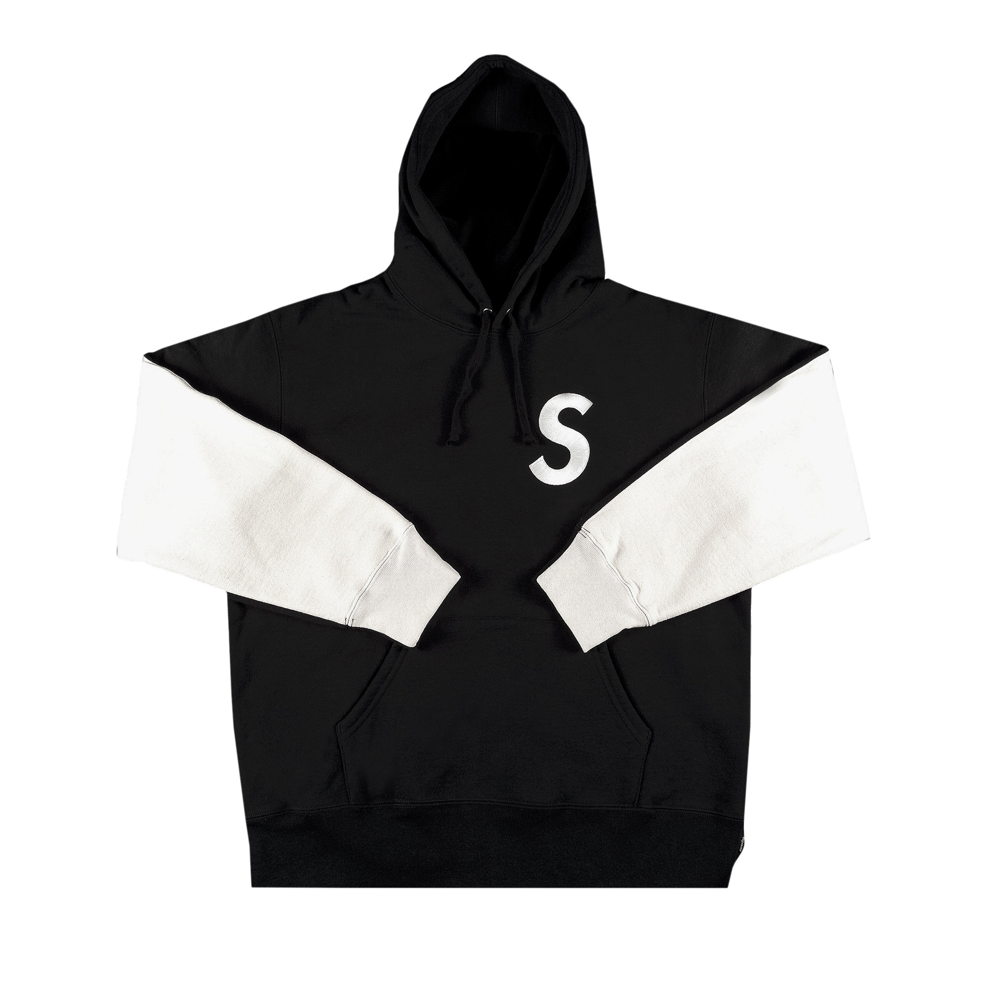 Supreme S Logo Split Hooded Sweatshirt - Black | Editorialist