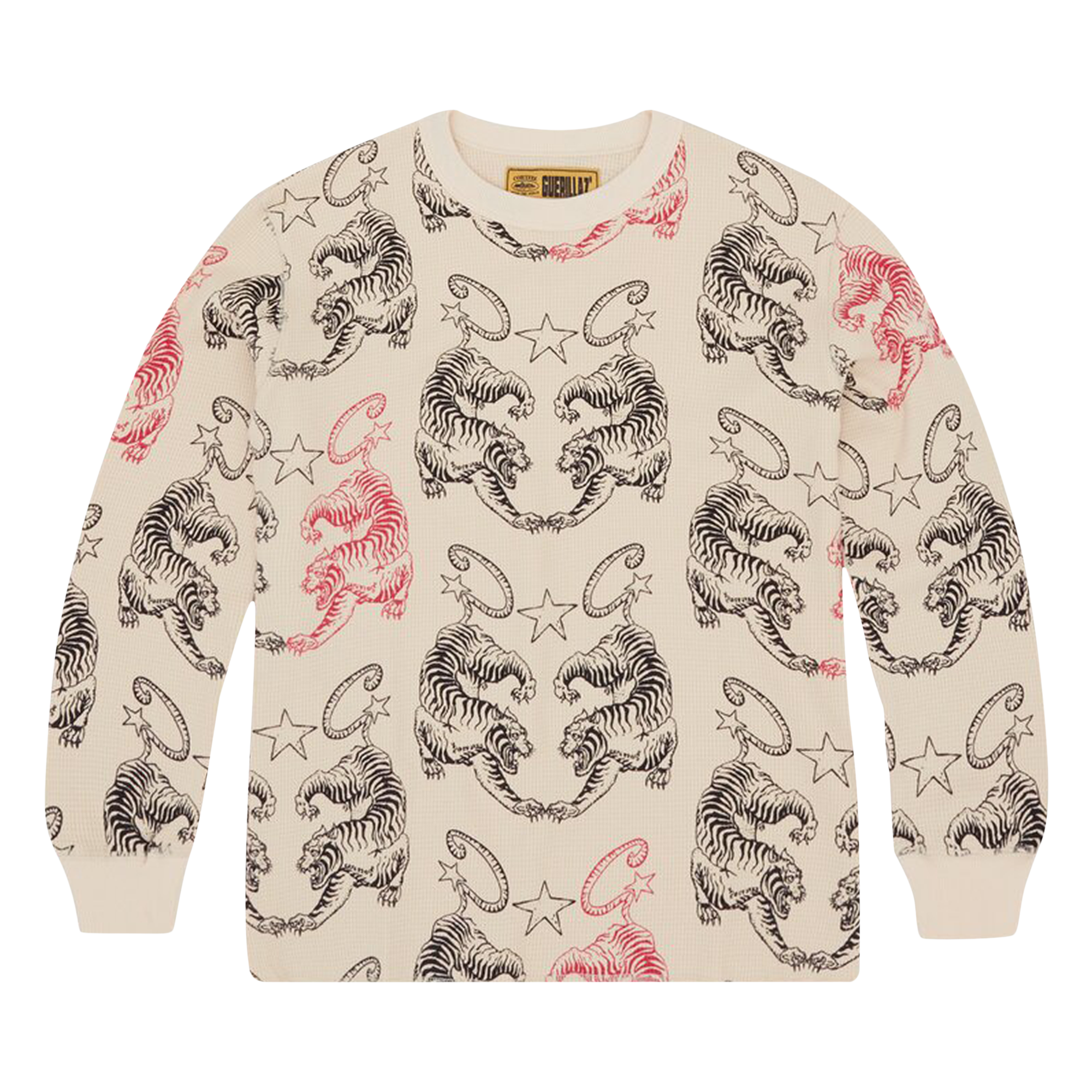 Corteiz Tiger Waffle Long-Sleeve - Cream | Editorialist