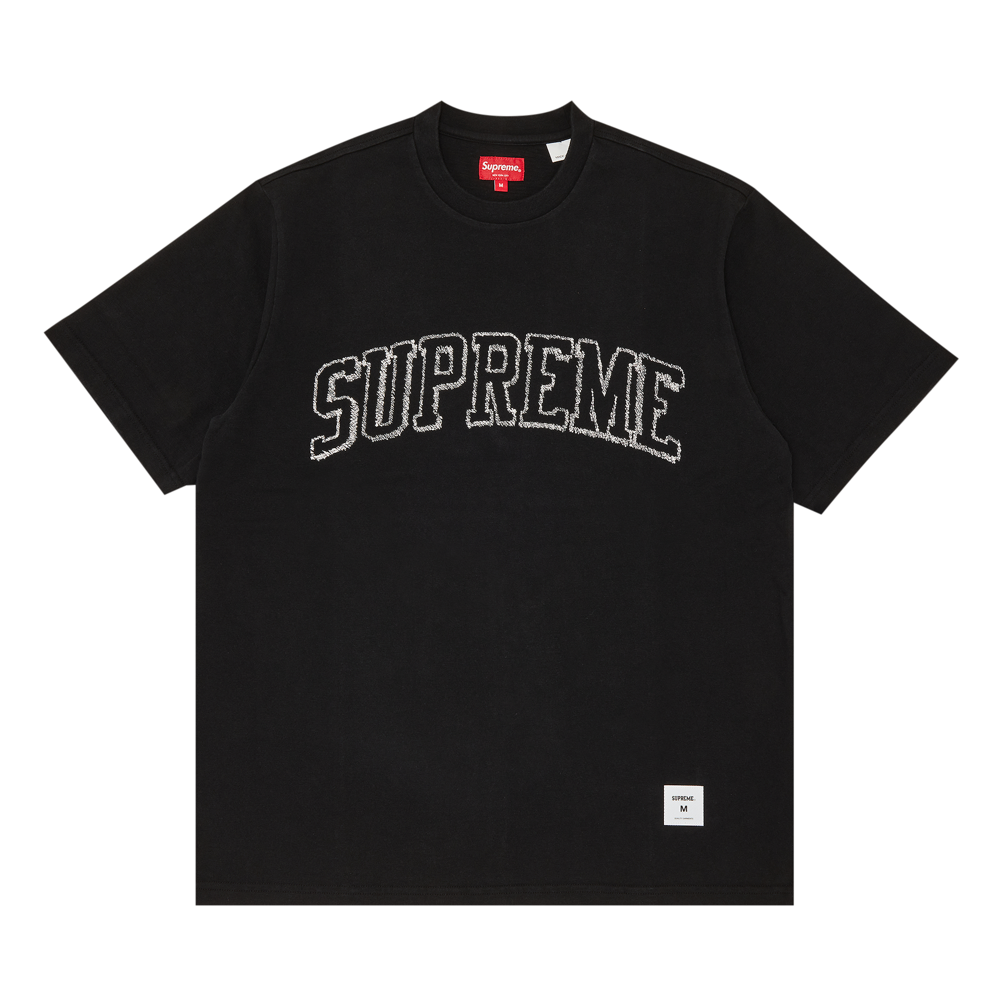 Supreme Ss19 Mesh Stripe Pocket Tee - Black | Editorialist