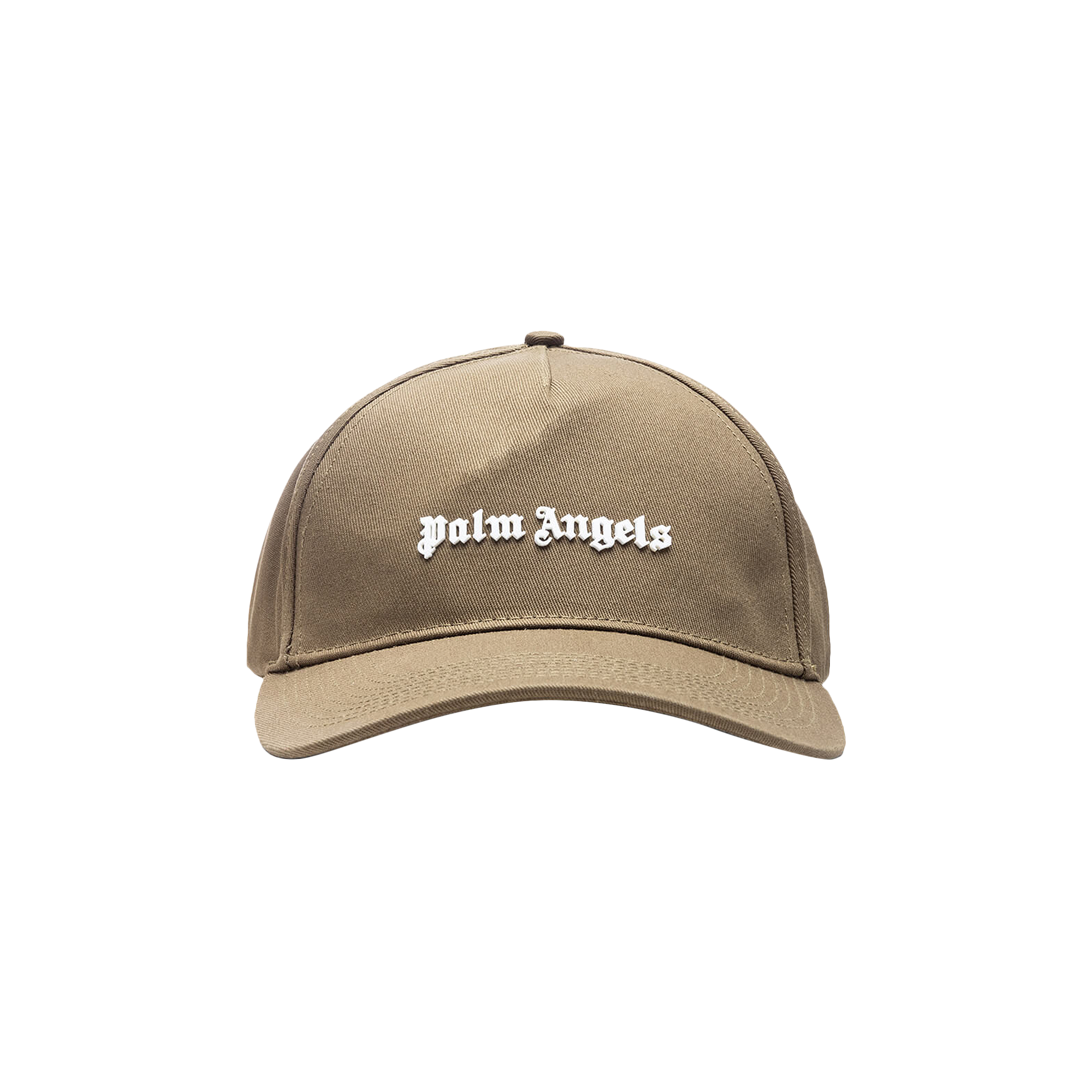 Palm Angels classic logo adjustable hat army green PALM ANGELS CLASSIC LOGO BASEBALL CAP HAT OLIVE GREEN WHITE  main image 2