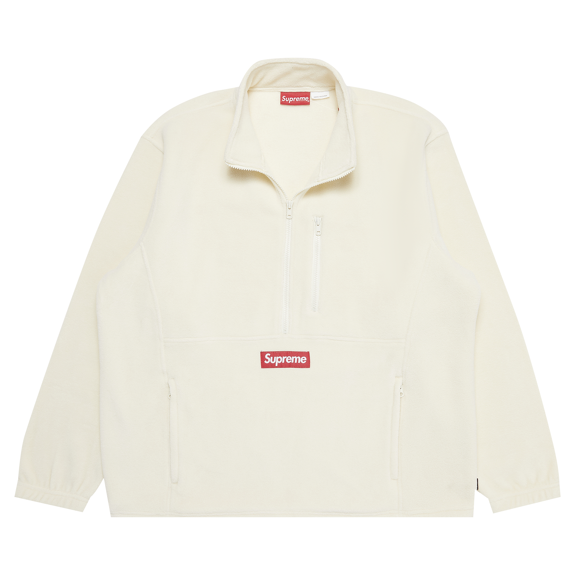 Supreme Polartec Half Zip Pullover - Cream | Editorialist