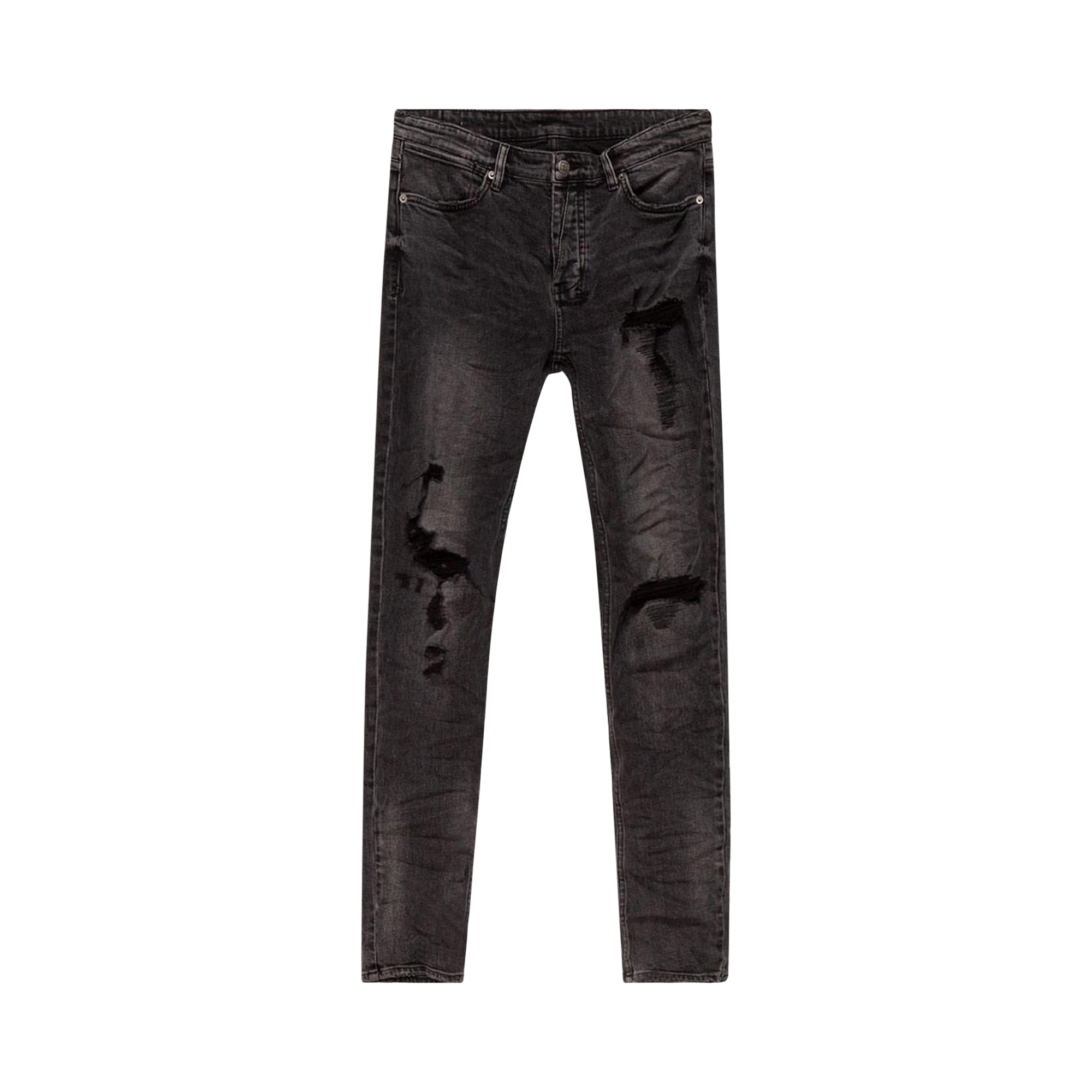 Ksubi Van Winkle Angst Trashed Skinny Jeans In Black - 25% Off 