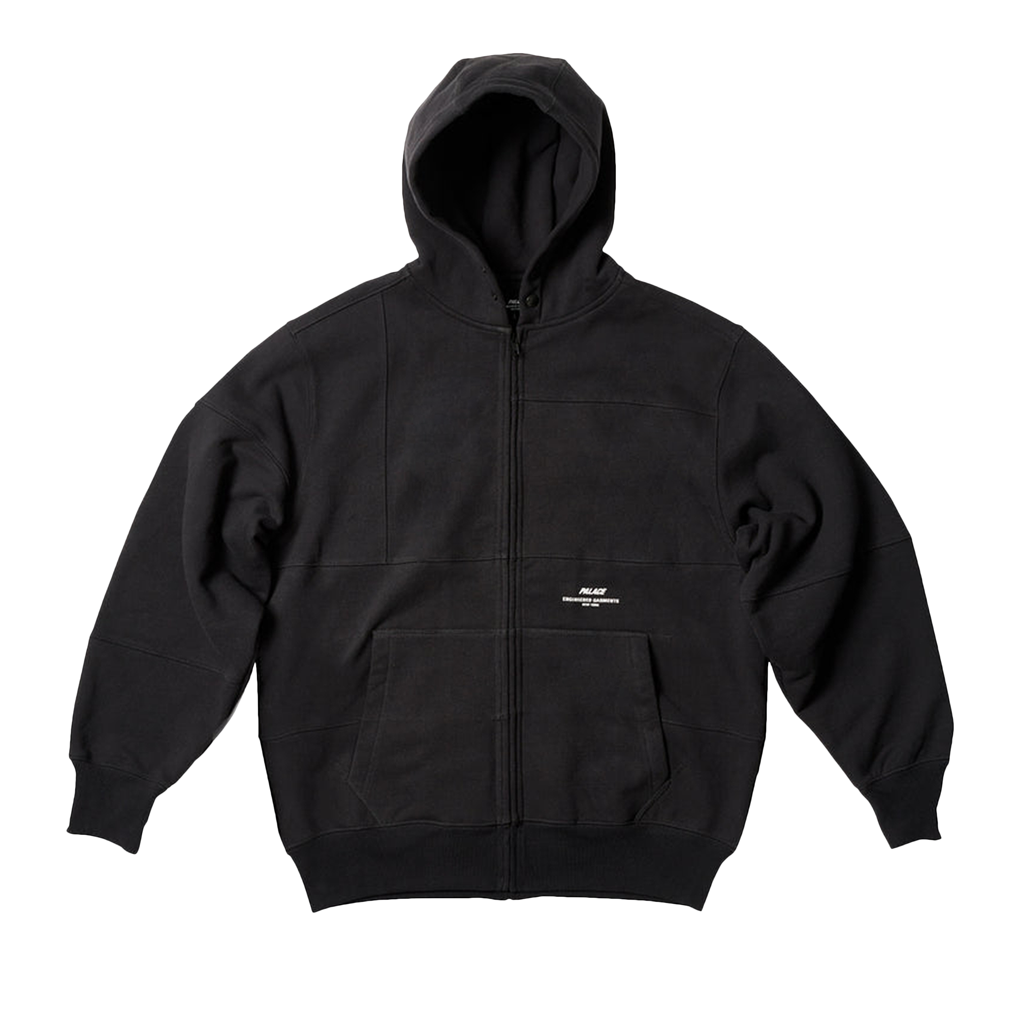 Palace X Engineered Garments Heavy Patchwork Zip Hood - Black 