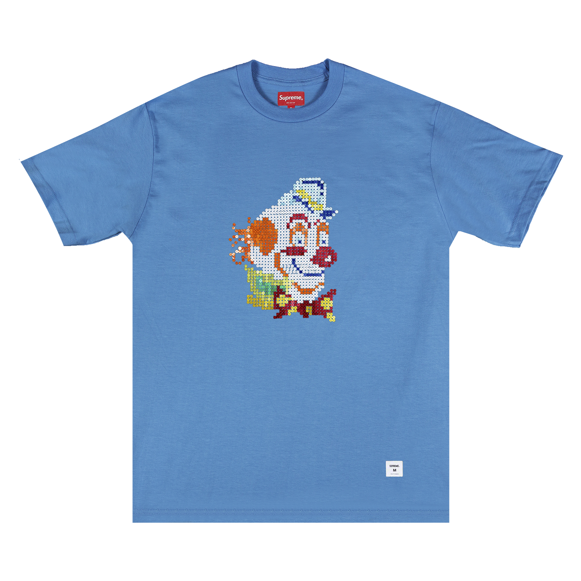 Supreme Floral Appliqué Short-Sleeve Top 'Light - Blue | Editorialist