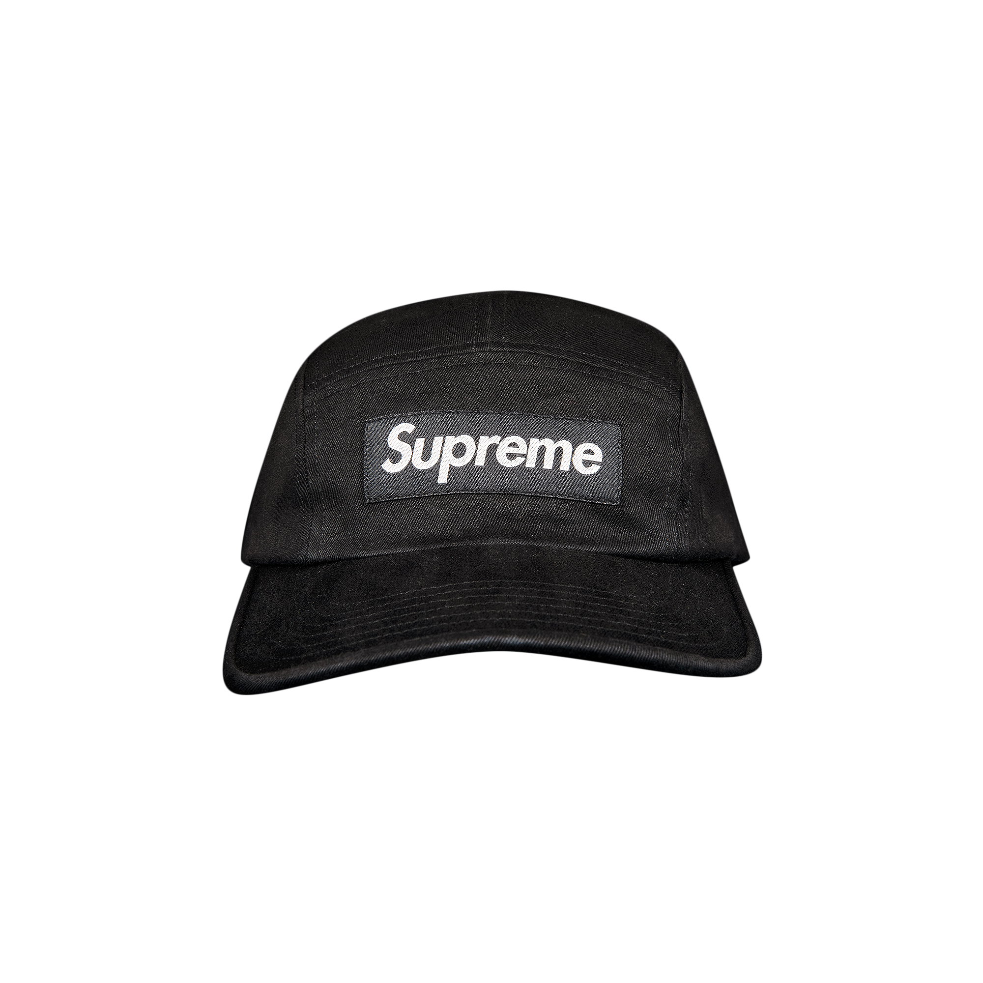 Supreme Washed Chino Twill Camp Cap - Black | Editorialist