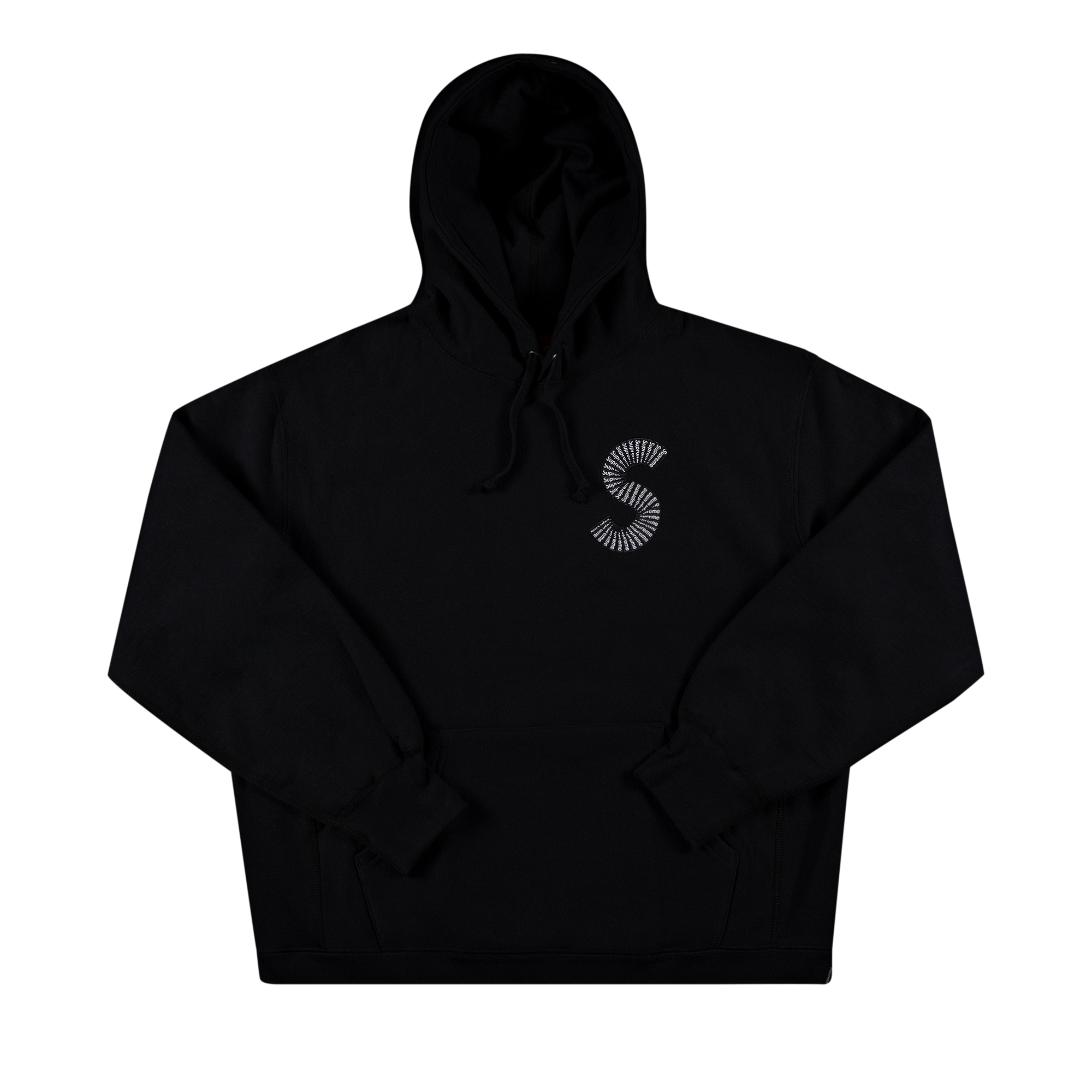 Supreme Logo Zip Up Hooded Sweatshirt - Black | Editorialist