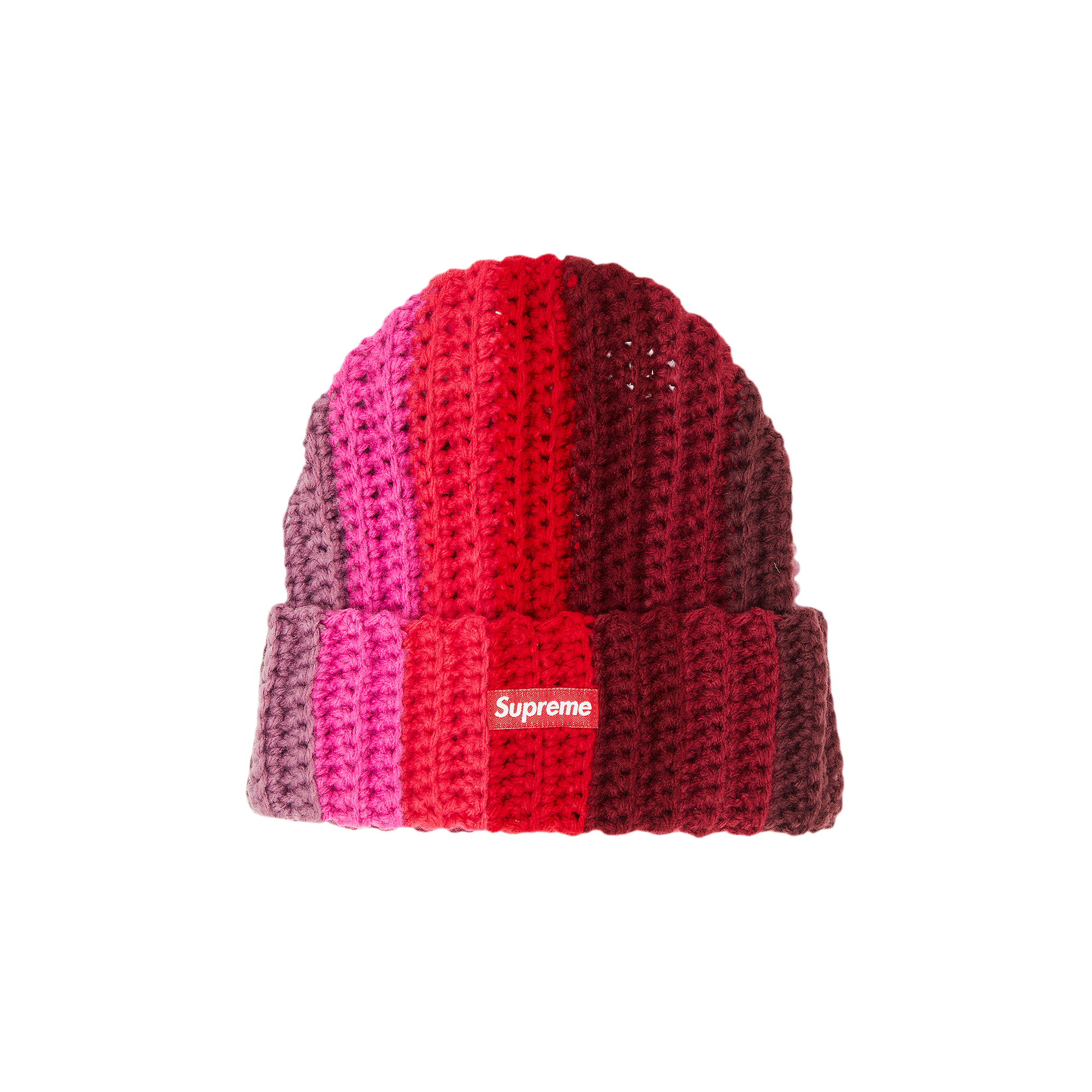 Supreme Gradient Crochet Beanie - Red | Editorialist