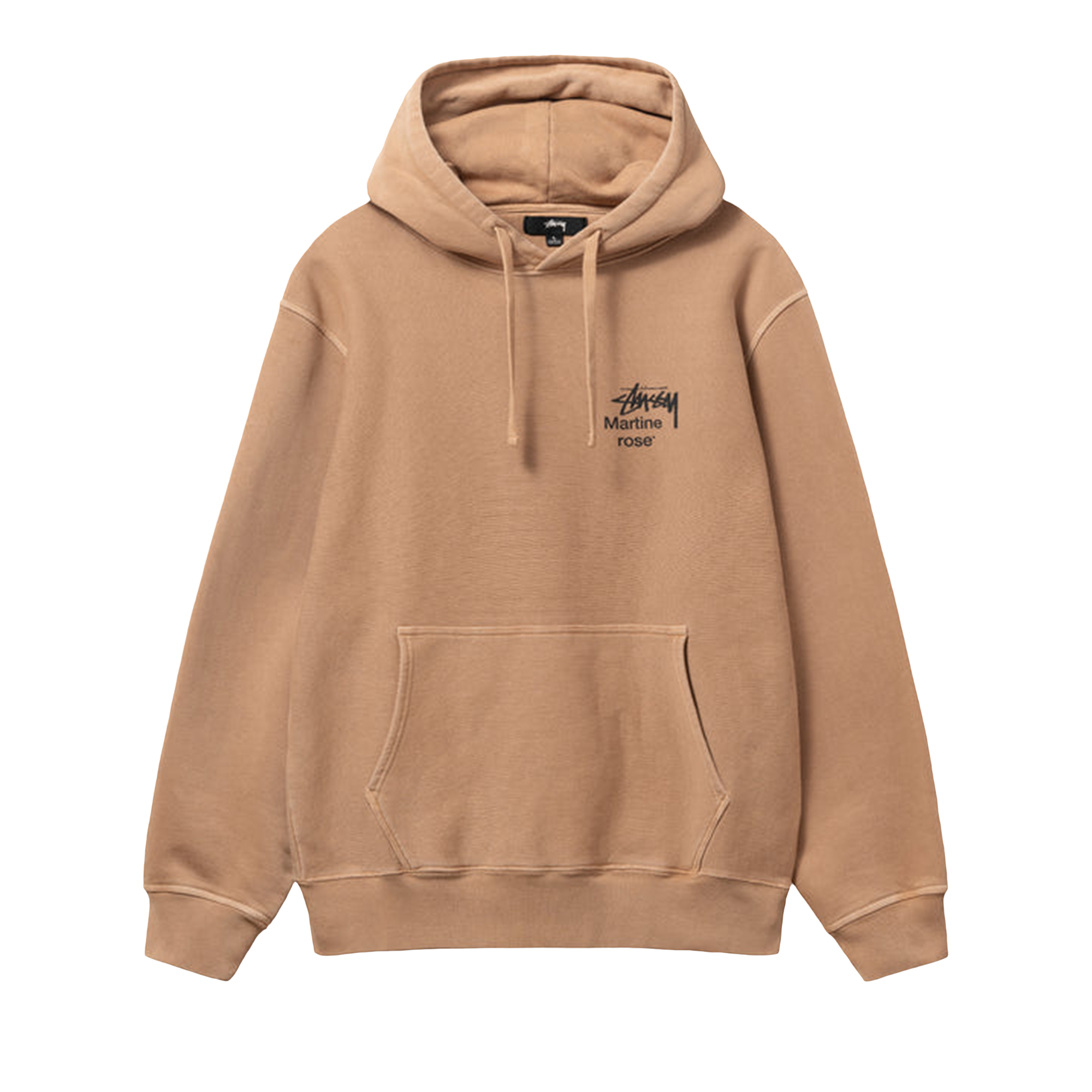 StüSsy X Martine Rose Pigment Dyed Hoodie - Tan | Editorialist