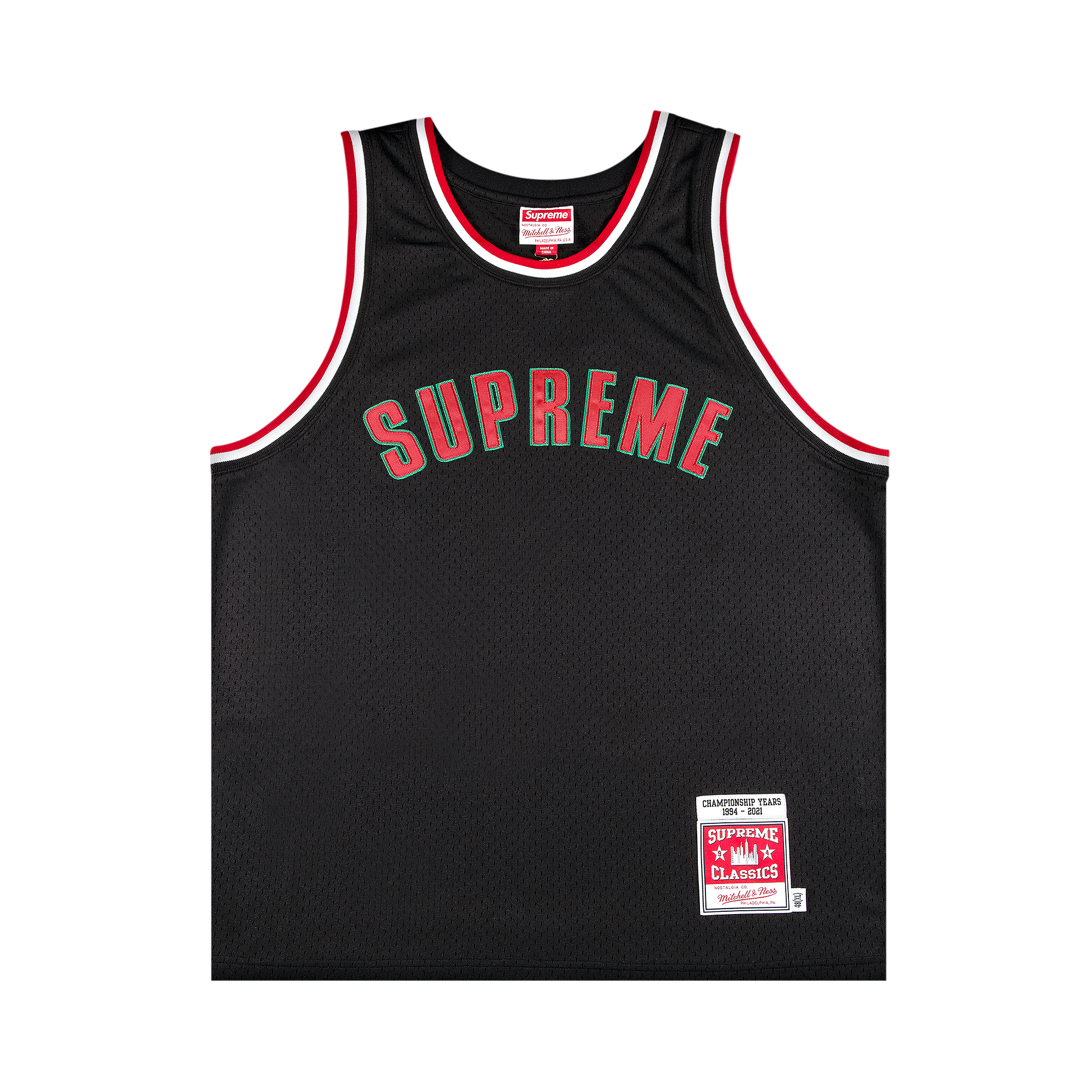 Supreme X Mitchell And Ness Basketball Jersey - Black | Editorialist