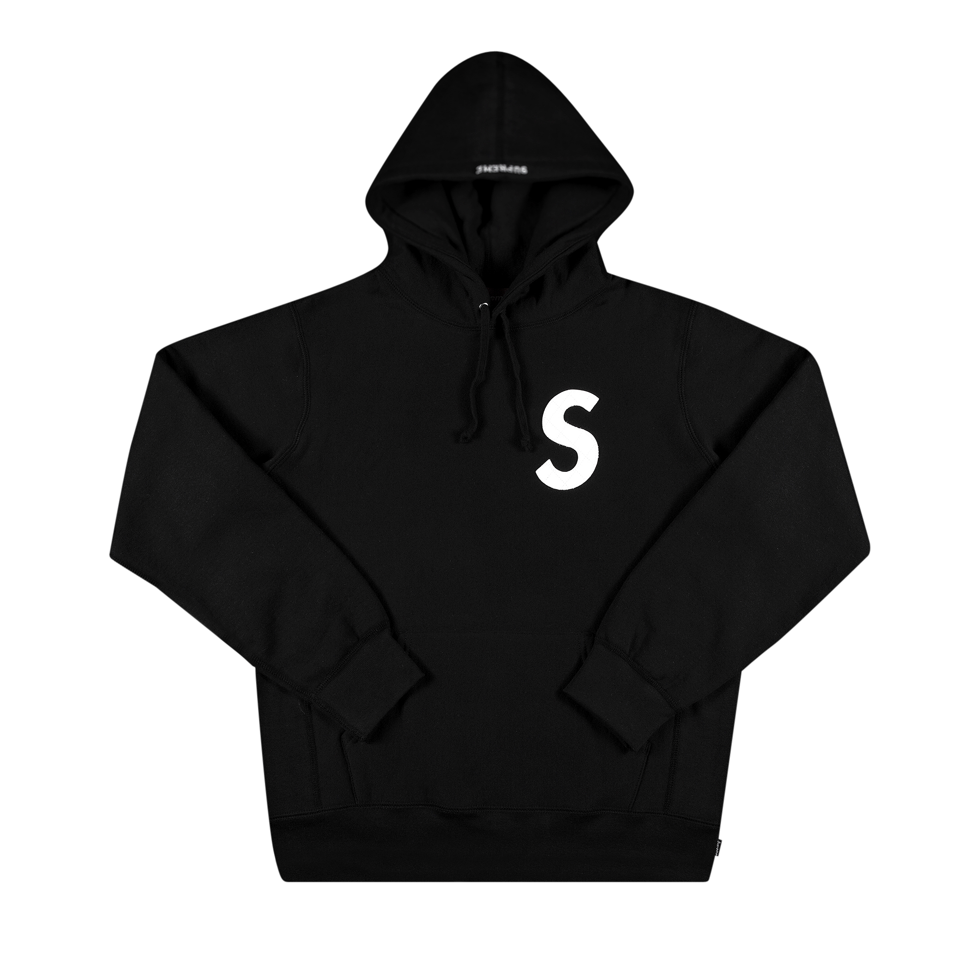 Supreme S Logo Hooded Sweatshirt - Black | Editorialist