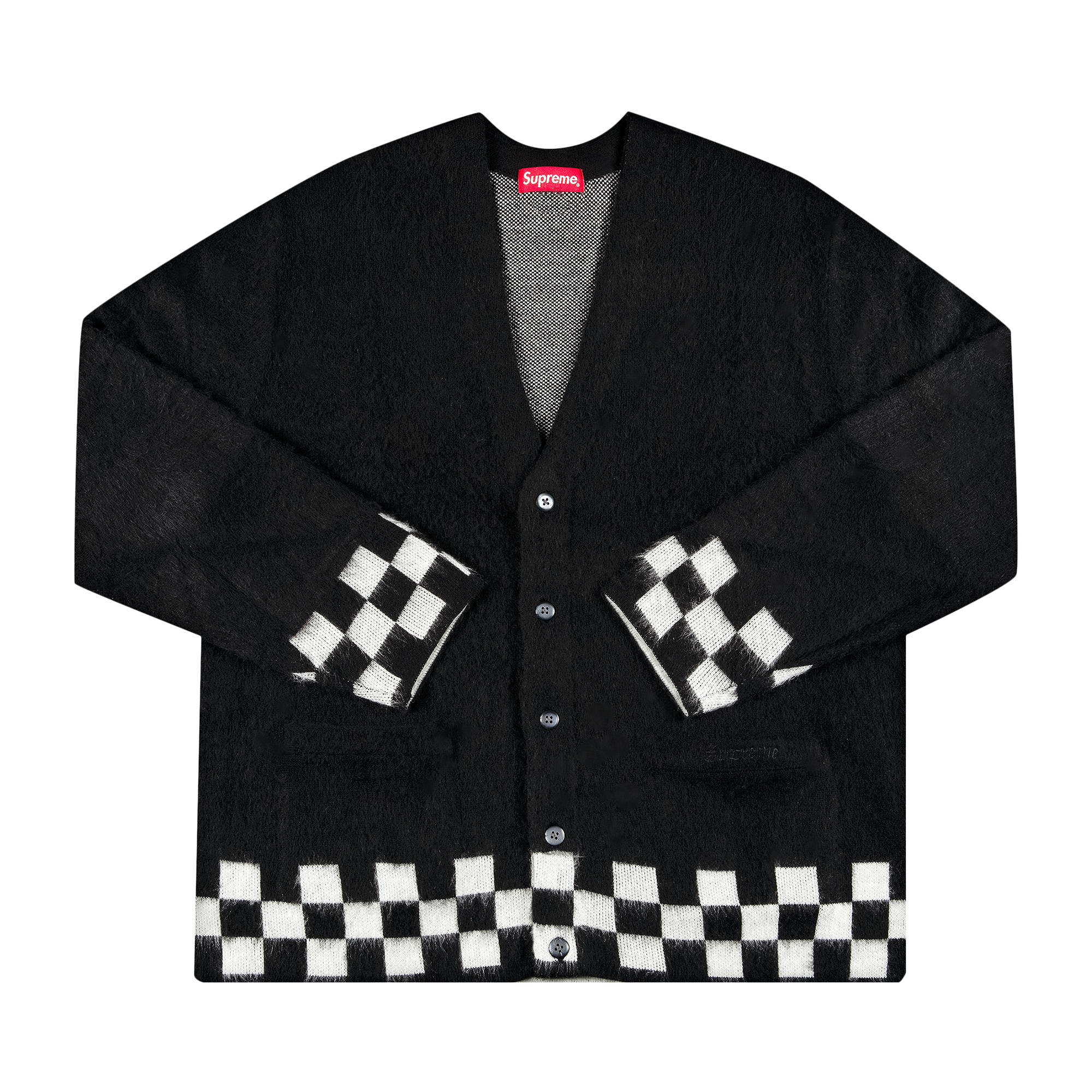 Supreme Checkerboard Cardigan - Yellow | Editorialist