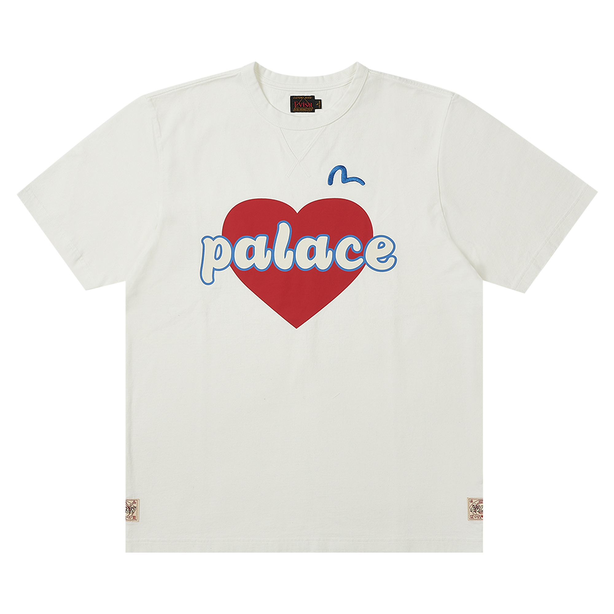 Palace X Evisu Heart T-Shirt - Black | Editorialist