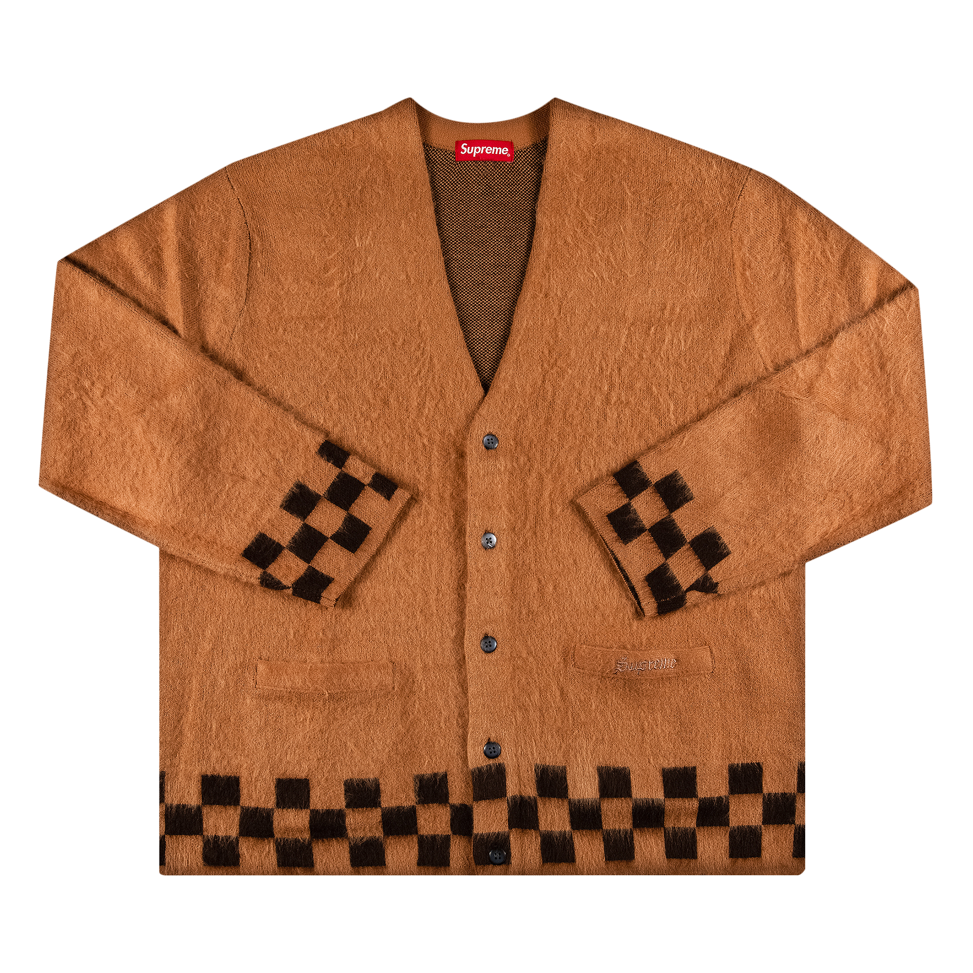 トップス supreme brushed checkerboard cardigan Supreme Brushed