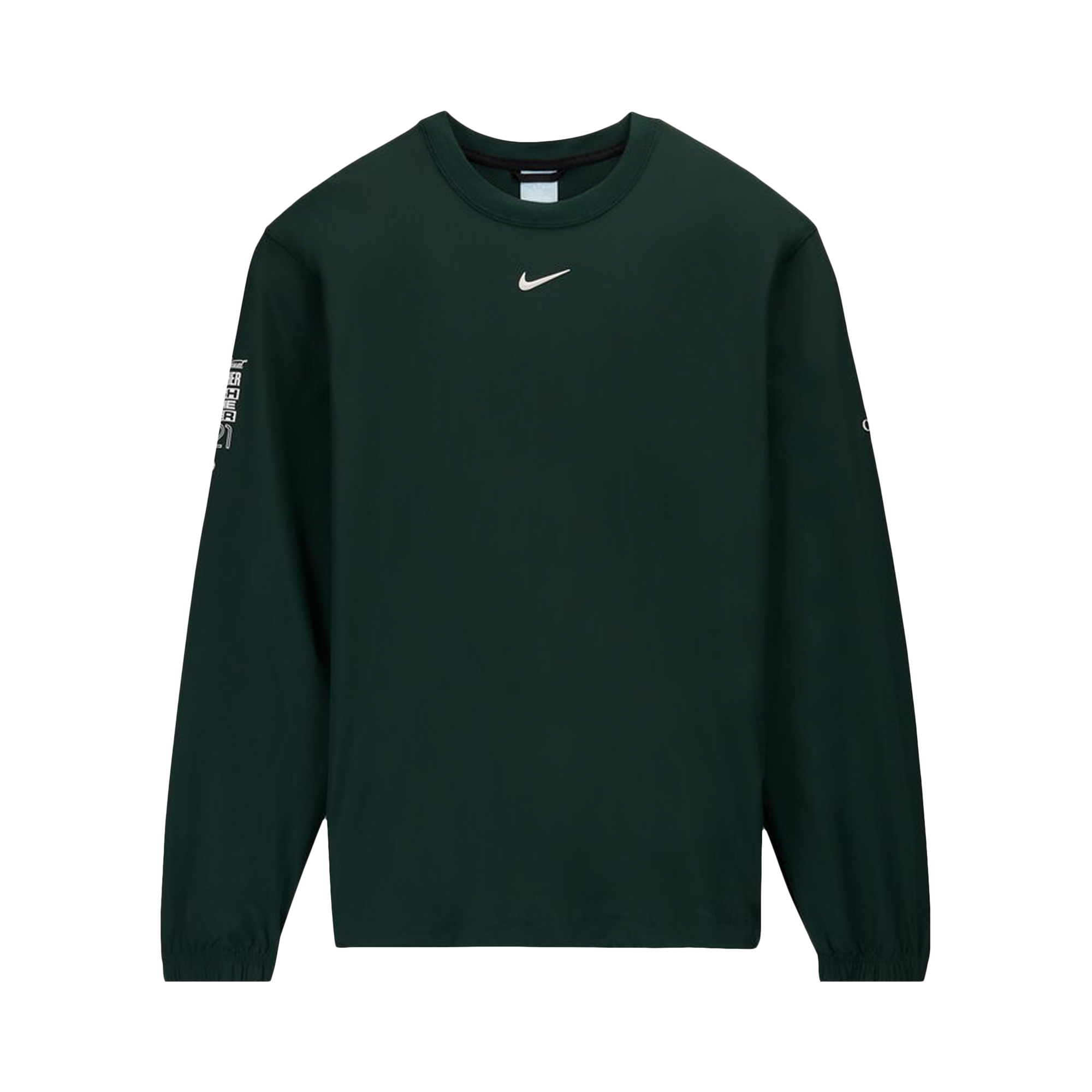 Nike Nrg Nocta Df Woven Long-Sleeve Crew In Green | Editorialist