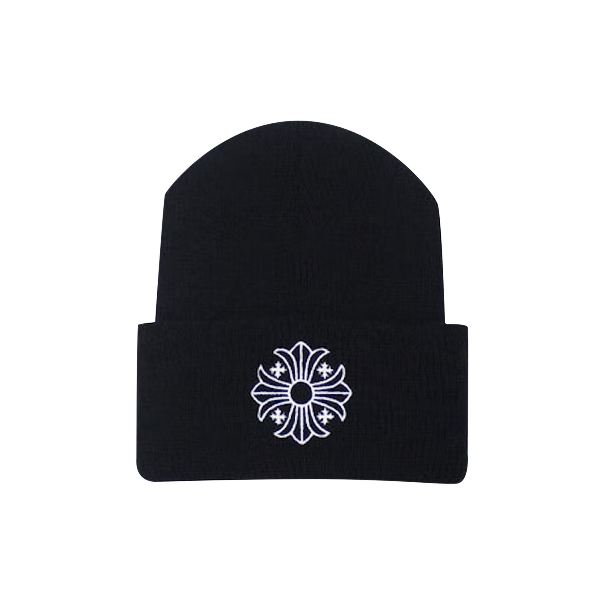 25855972~black_0.png CHROME HEARTS cross embroidery beanie
