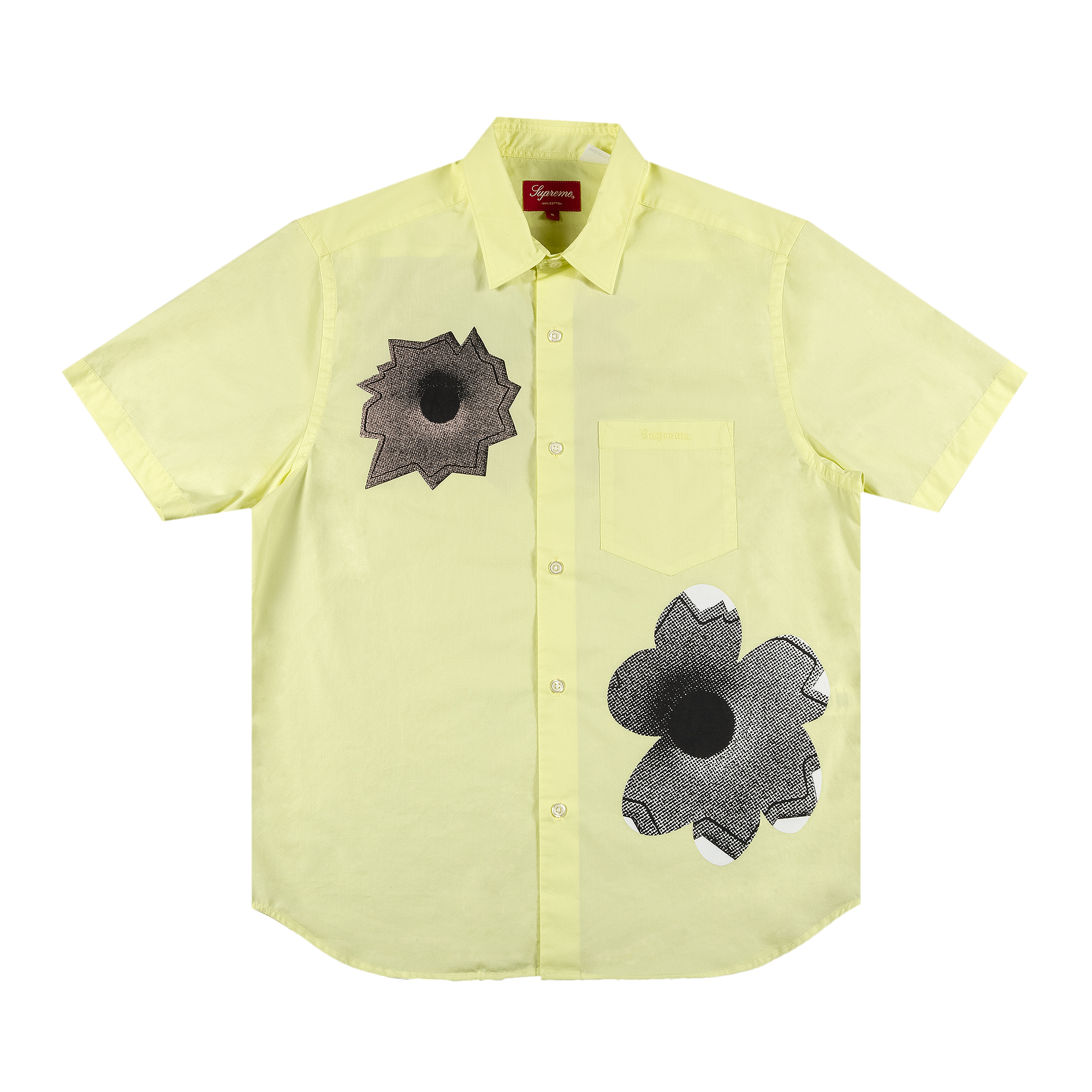 Supreme X Nate Lowman Short-Sleeve Shirt 'Pale - Yellow | Editorialist