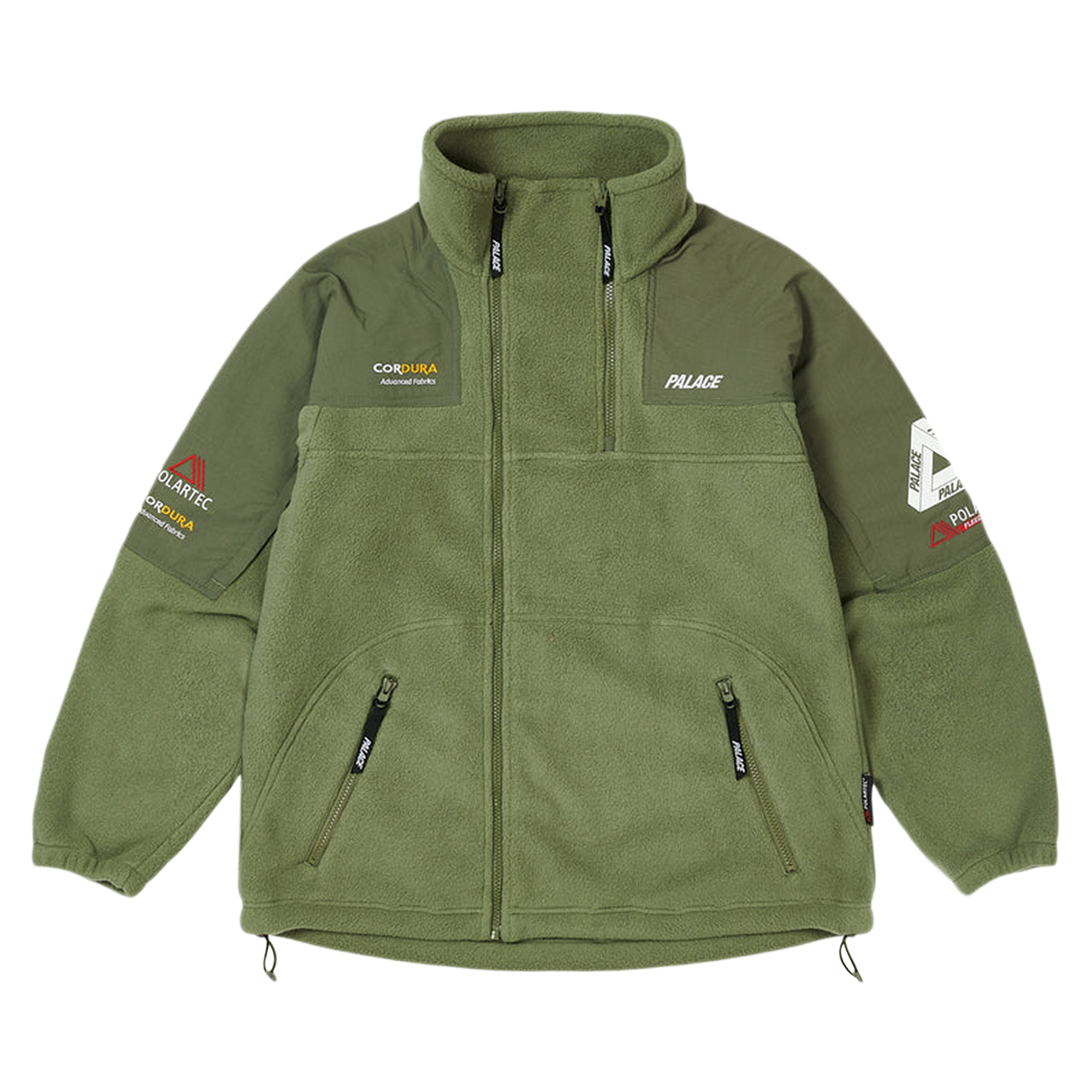 Palace Polartec Full Zip Funnel - Green | Editorialist