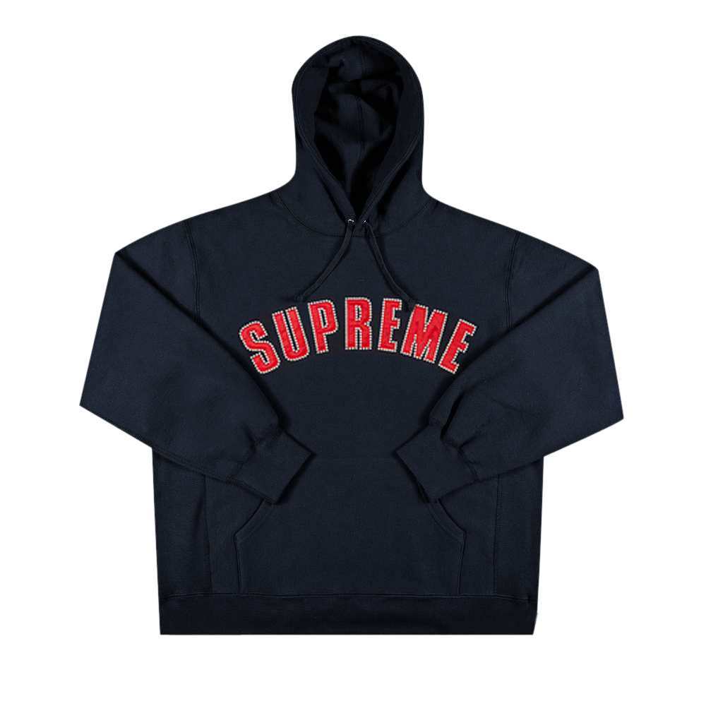 Supreme Pearl Logo Hooded Sweatshirt - Black | Editorialist