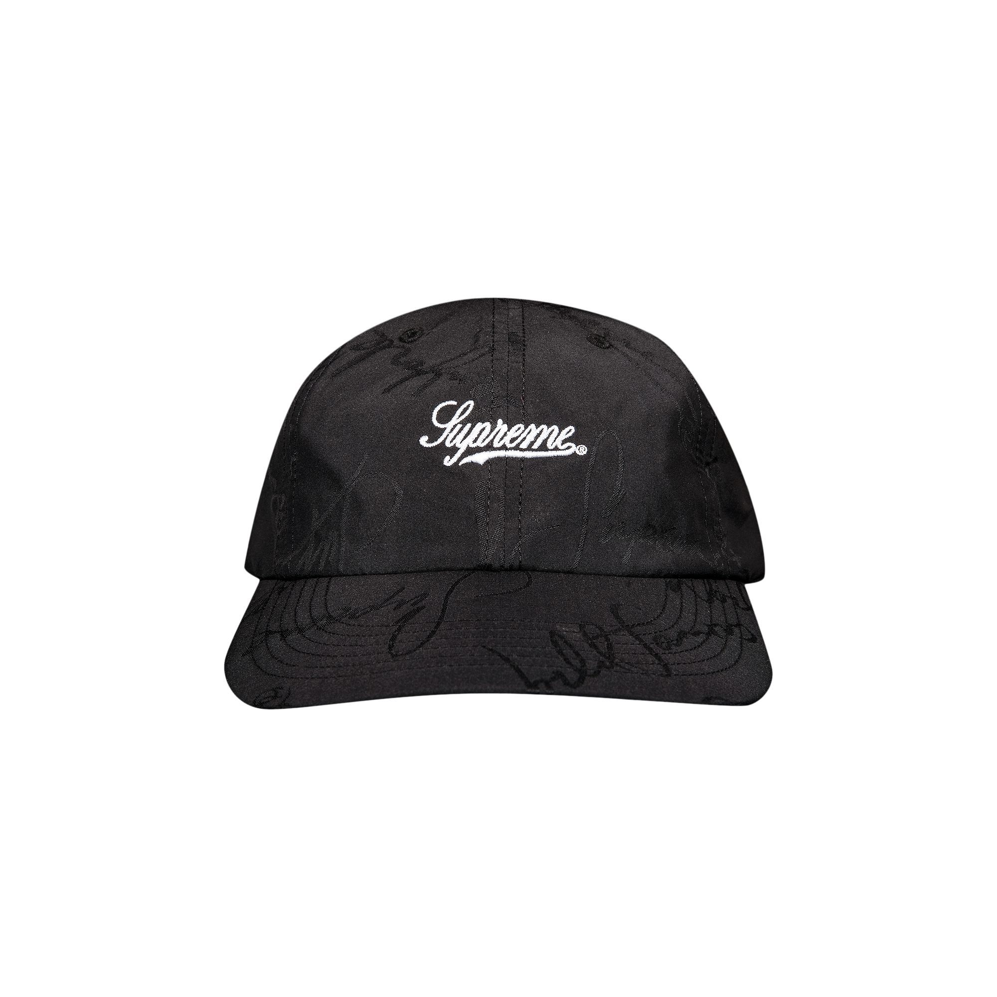 Supreme Script Logos 6-Panel Cap - Black | Editorialist