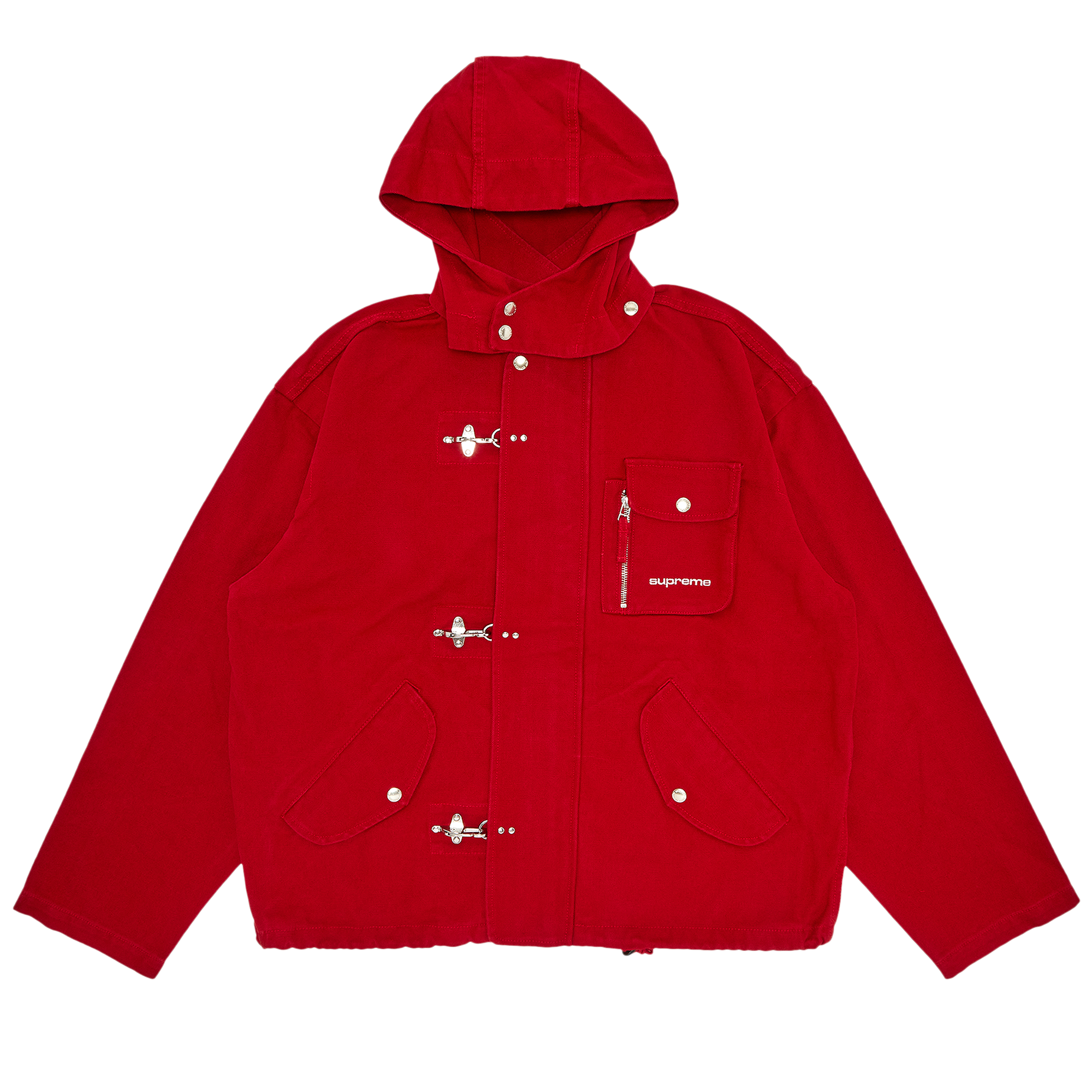 Supreme Canvas Clip Jacket - Red | Editorialist