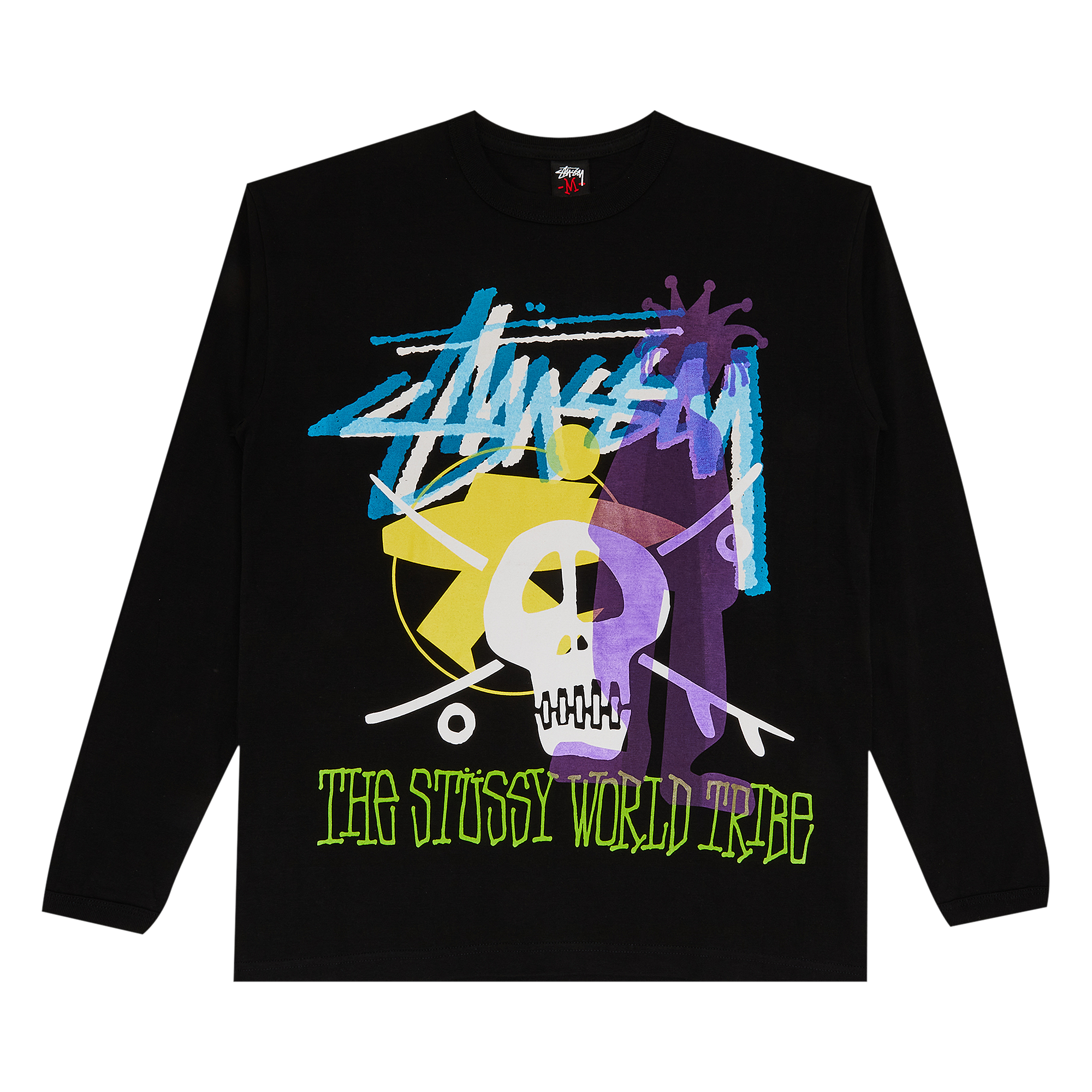StüSsy Gear World Tribe Long-Sleeve Tee - Black | Editorialist