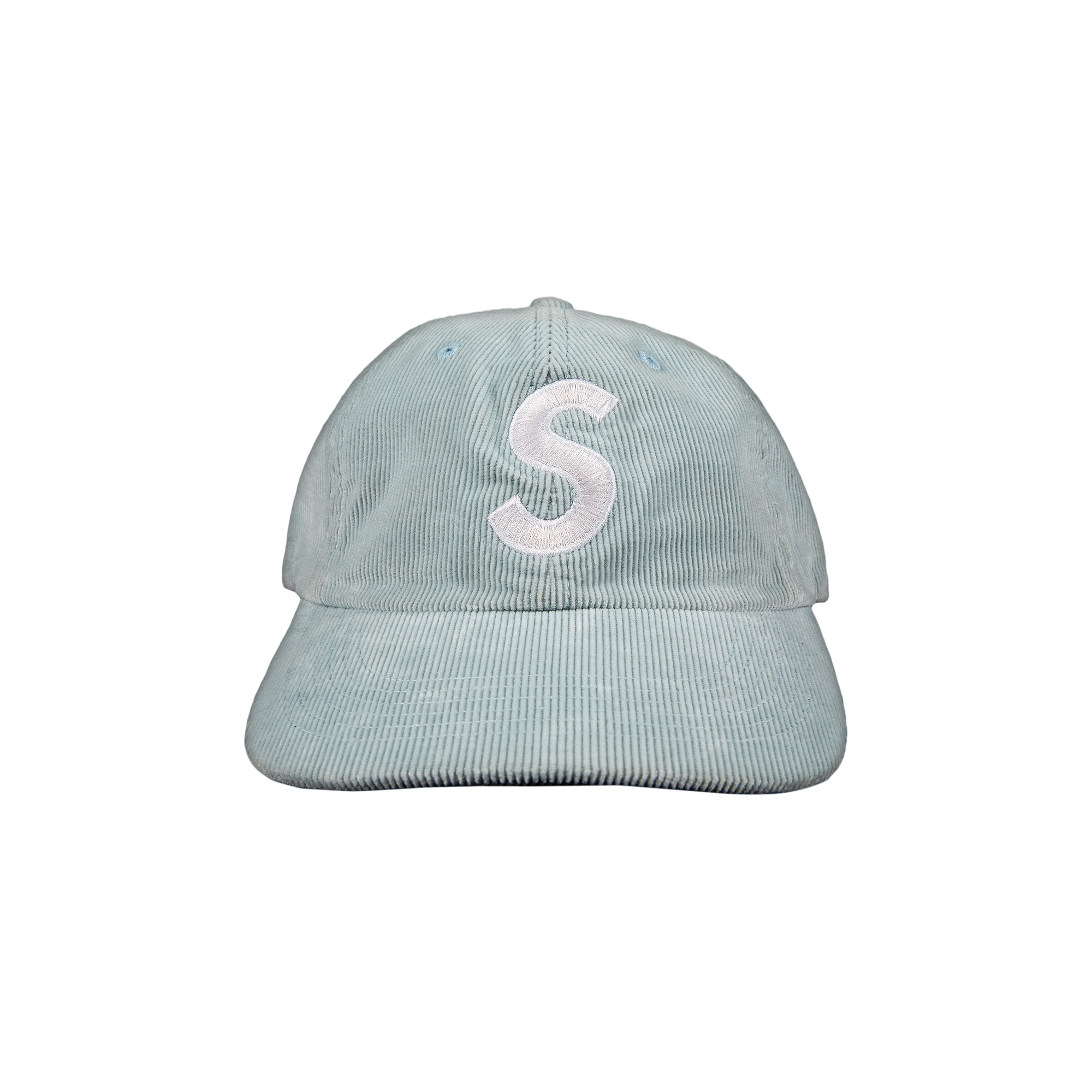 Supreme Fine Wale Corduroy S Logo 6-Panel Cap - Blue | Editorialist