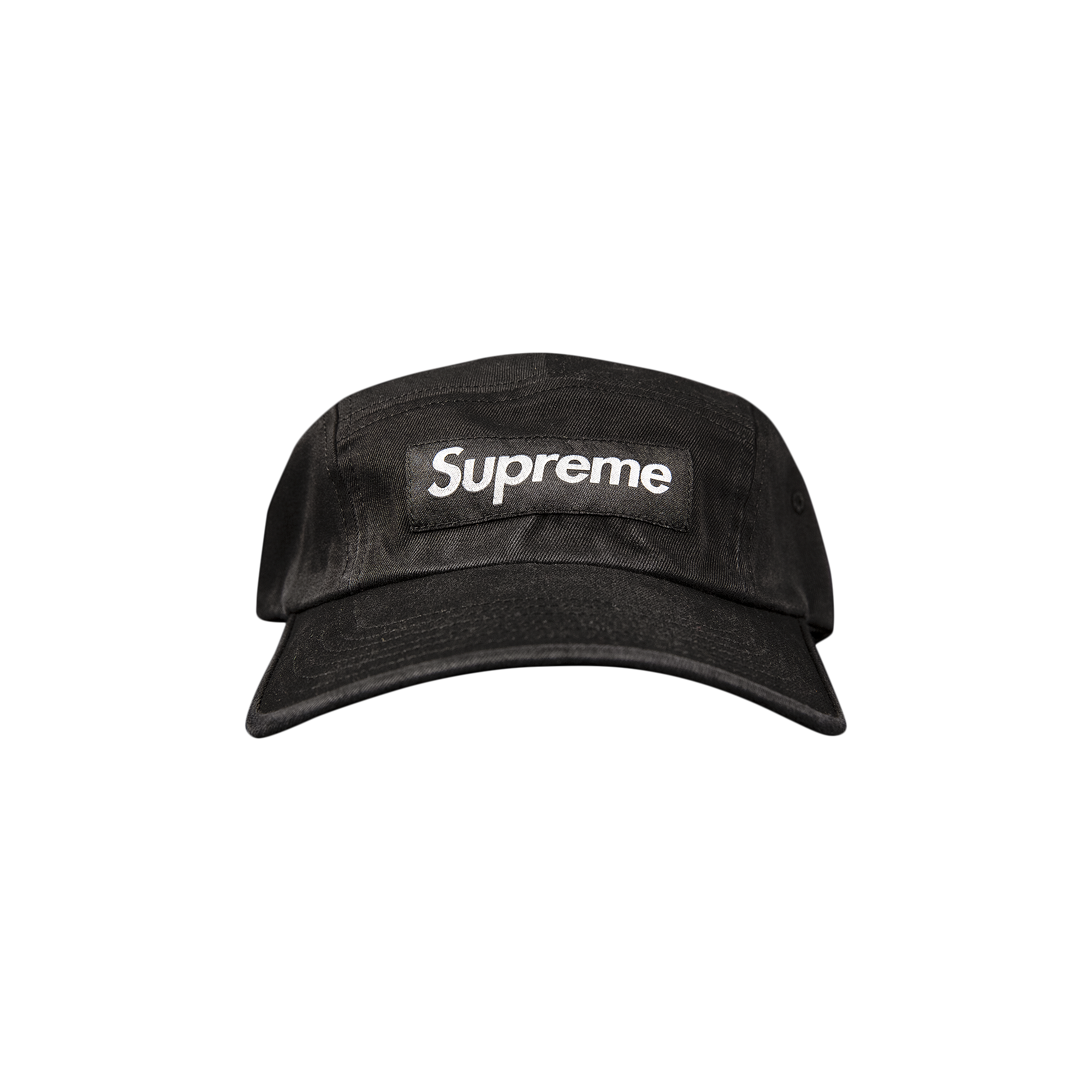 Supreme Washed Chino Twill Camp Cap - Black | Editorialist