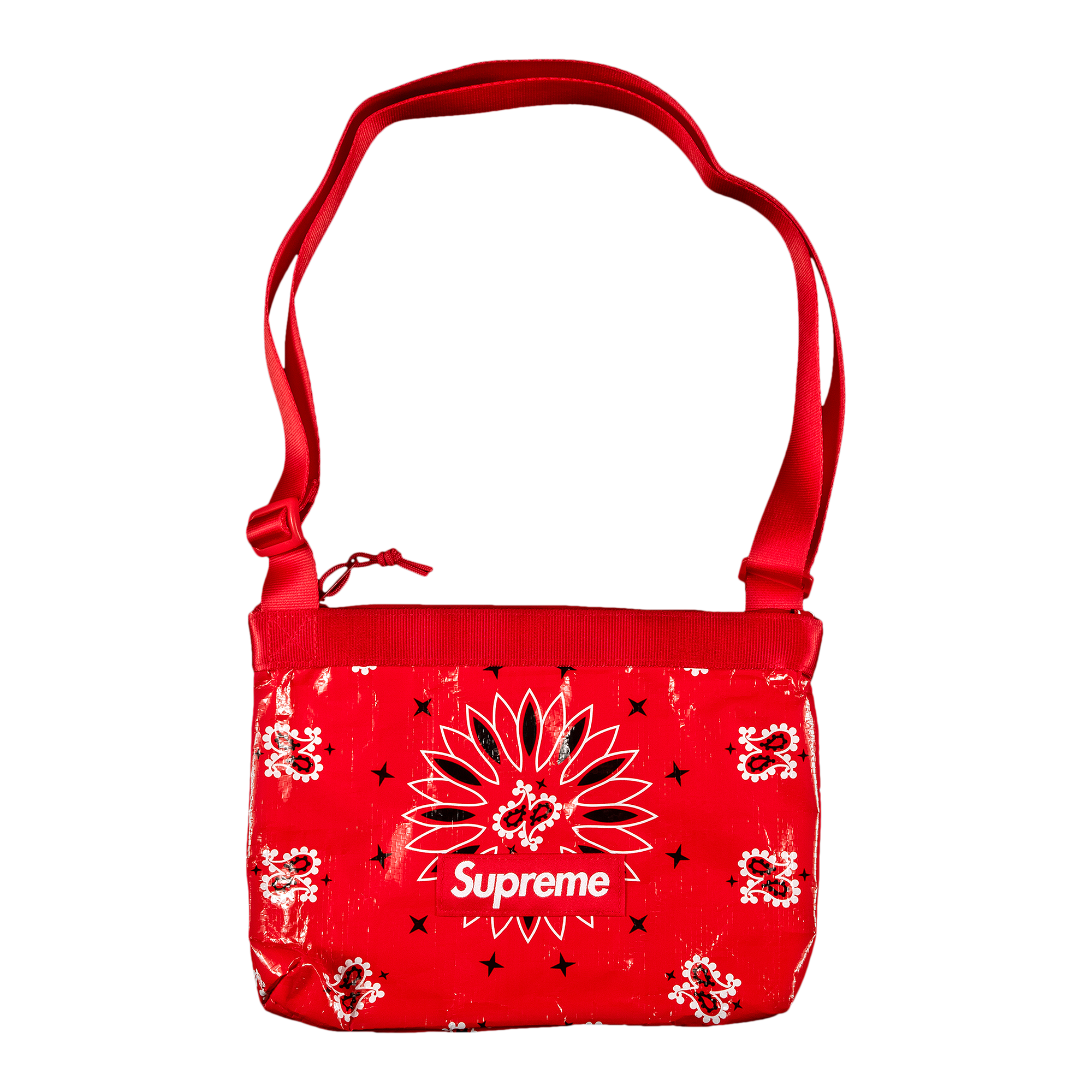 Supreme Bandana Tarp Side Bag - Red | Editorialist