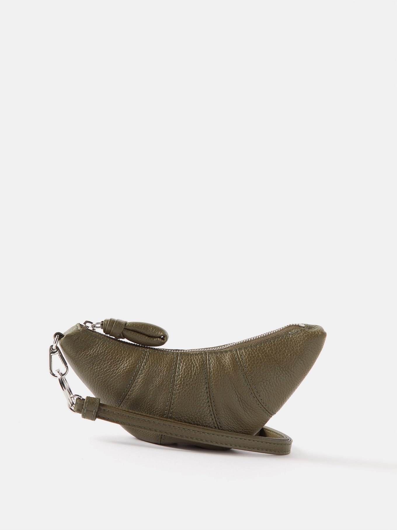 Lemaire Croissant Leather Coin Purse - Green | Editorialist