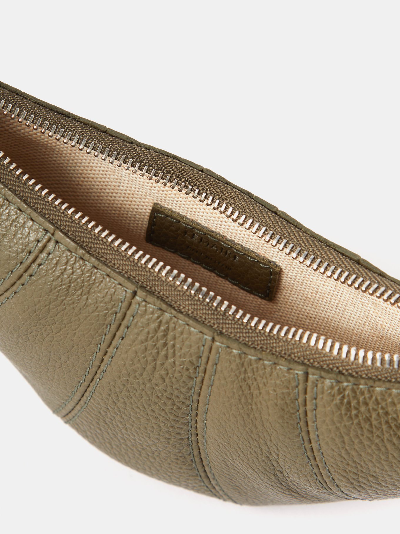 Lemaire Croissant Leather Coin Purse - Green | Editorialist