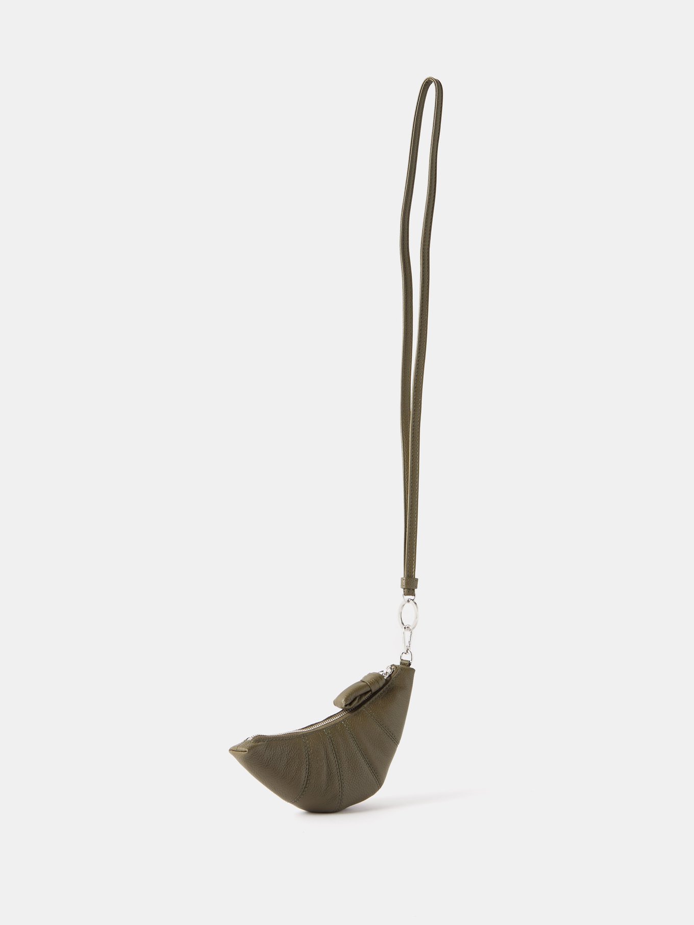 Lemaire Croissant Leather Coin Purse - Green | Editorialist