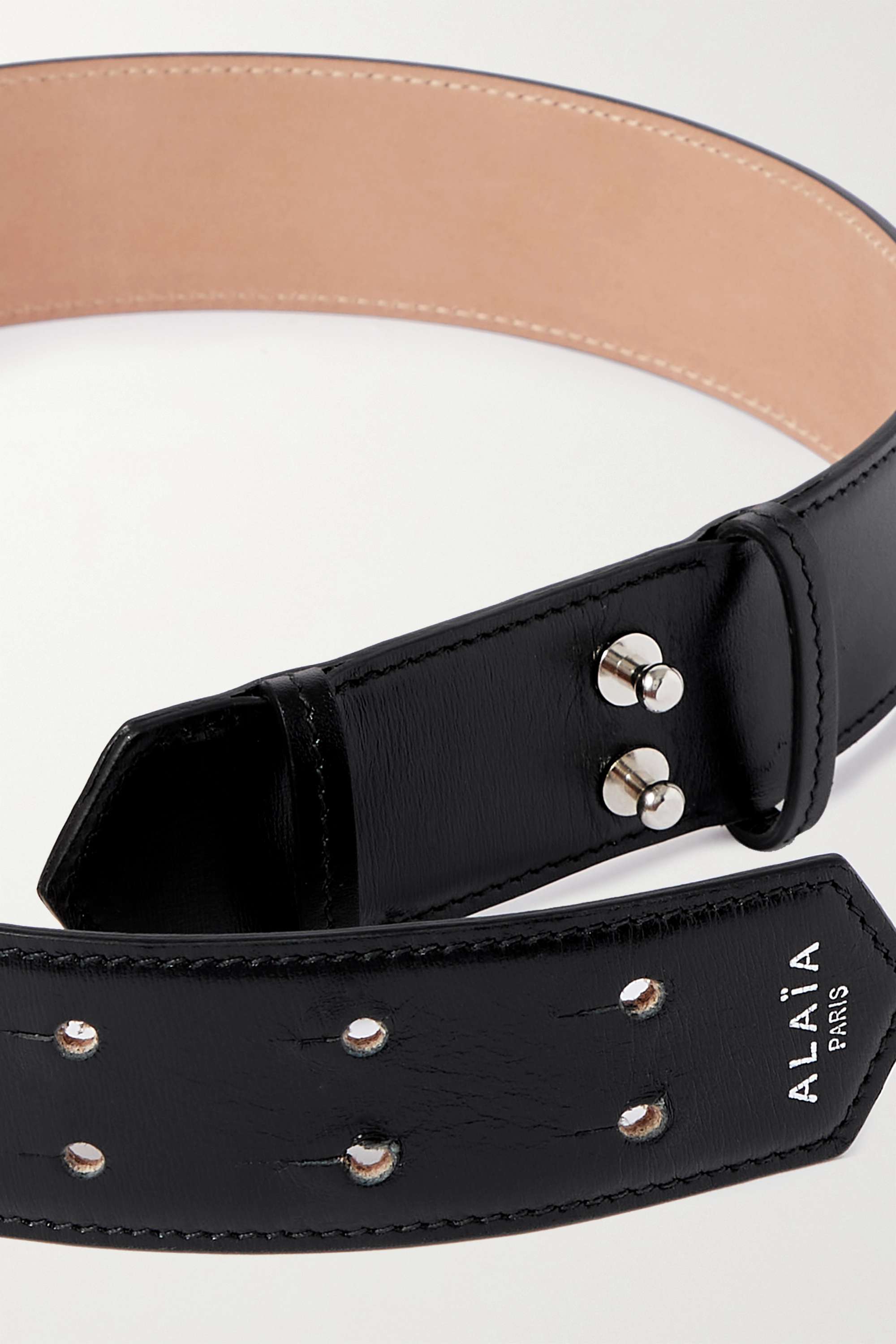 AlaïA Leather Wrap Belt - Black | Editorialist