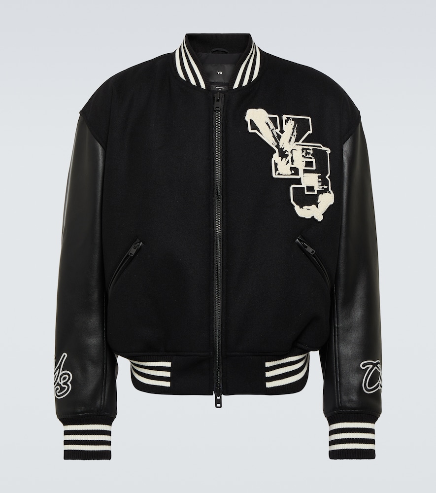 Y3 Logo Varsity Jacket In Black - 30% Off | Editorialist