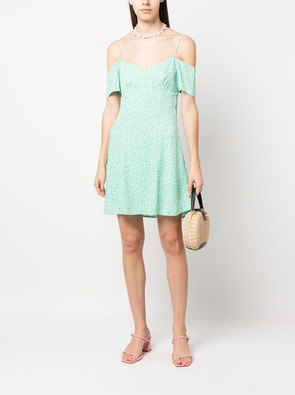 CALVIN KLEIN Calvin Klein Jeans Floral-Print Off-Shoulder Dress