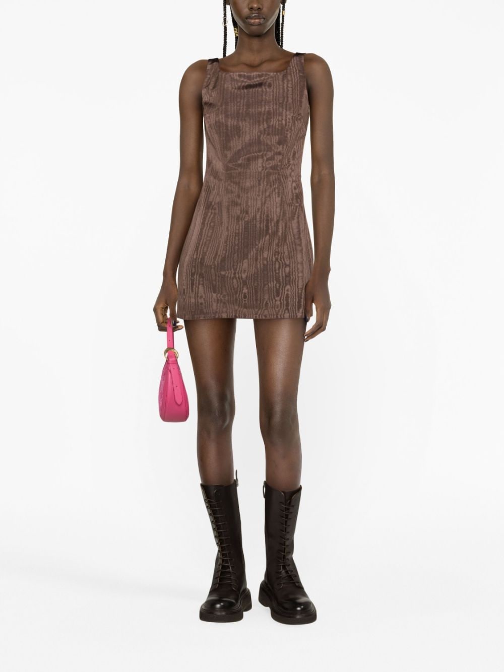 MARINE SERRE Regenerated Moire Minidress