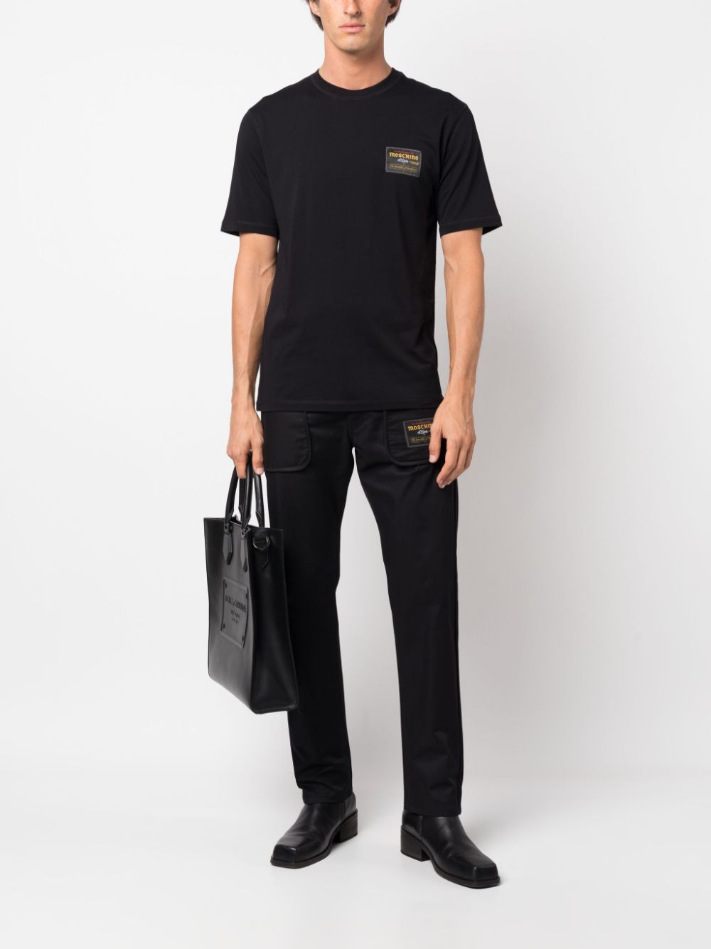 MOSCHINO logo-appliqué t-shirt